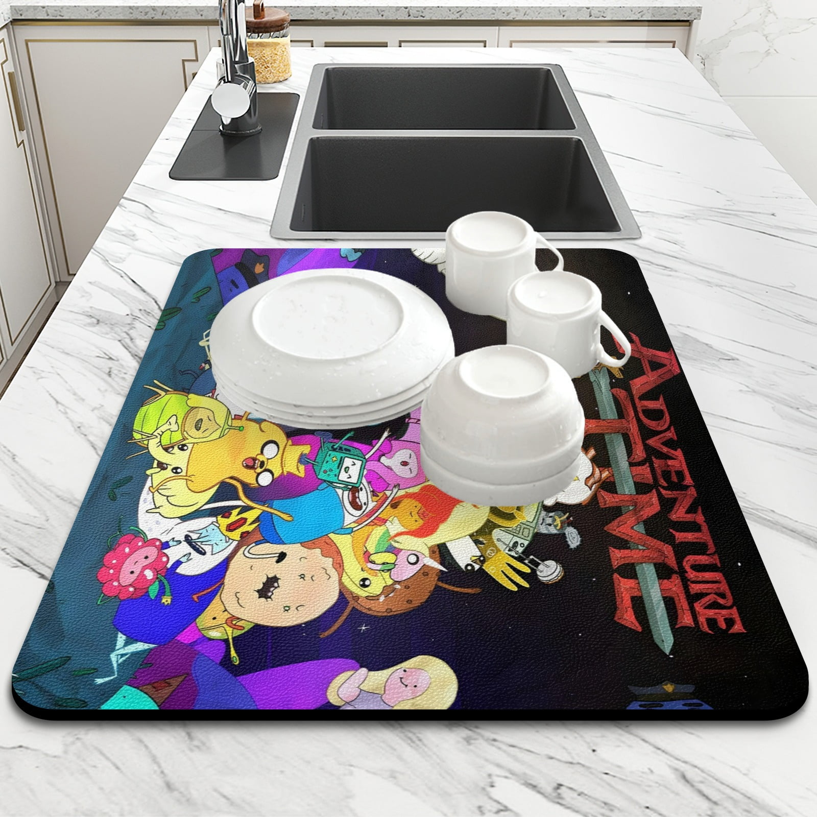 Adventure Time Quick-Dry Custom Counter Mat.16"x18" - Walmart.com