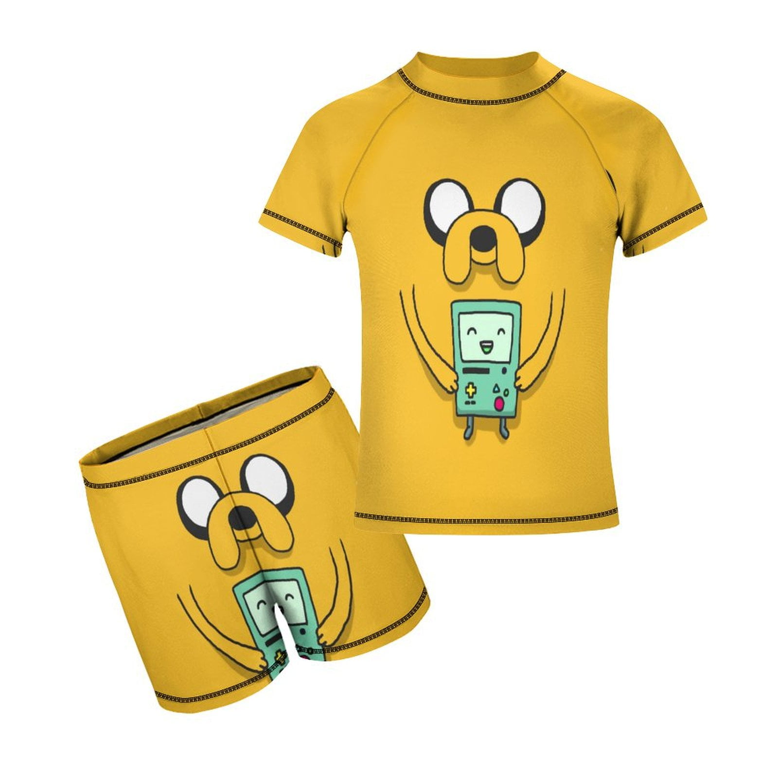 Adventure Time Rash Guard Set 2 Piece Short Sleeve Swim Shirts with ...