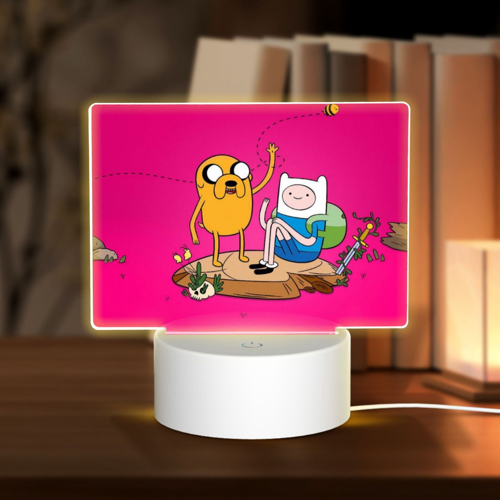 Adventure Time Rectangular Acrylic Night Light Adjustable 3 Light Modes ...