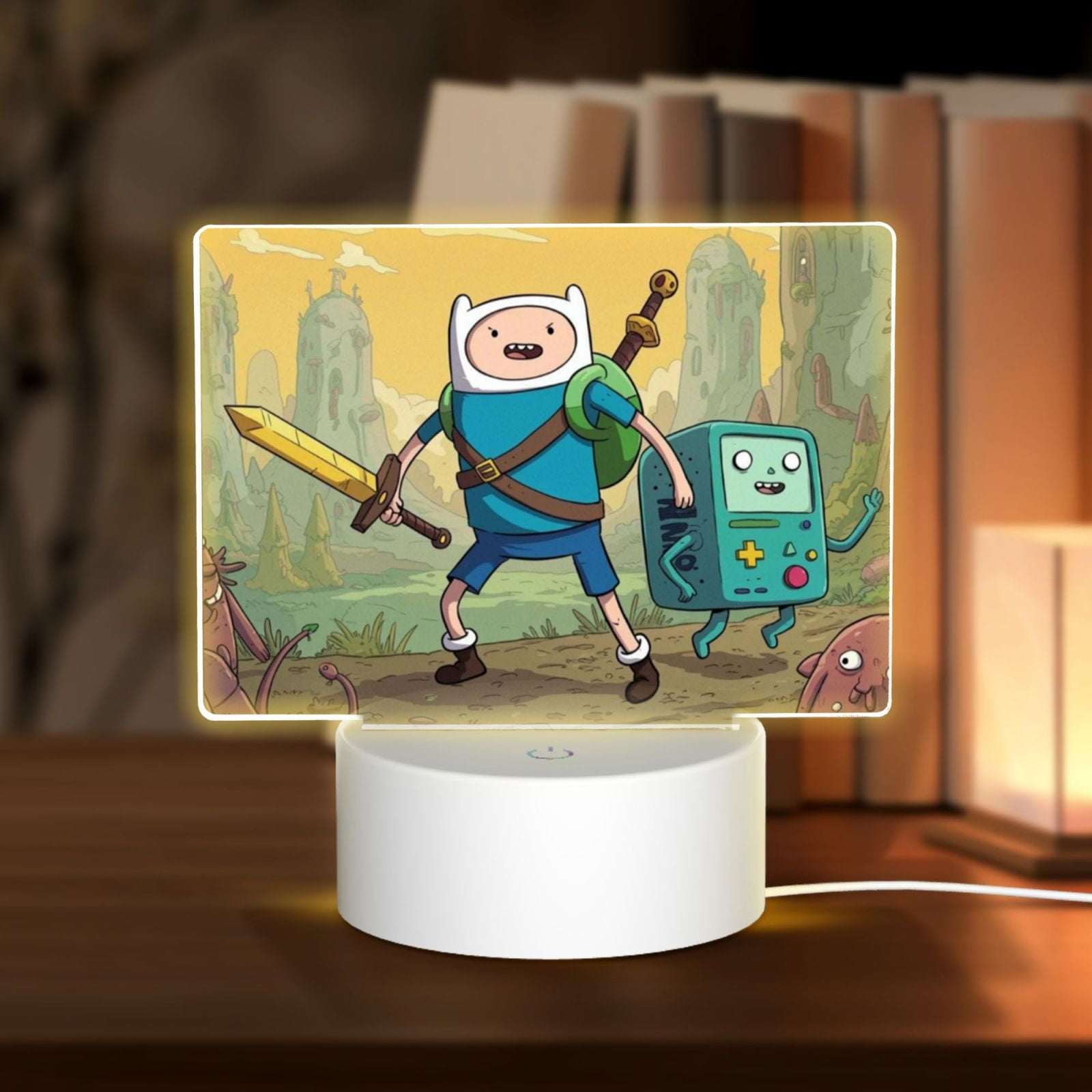 Adventure Time Rectangular Acrylic Night Light Adjustable 3 Light Modes ...