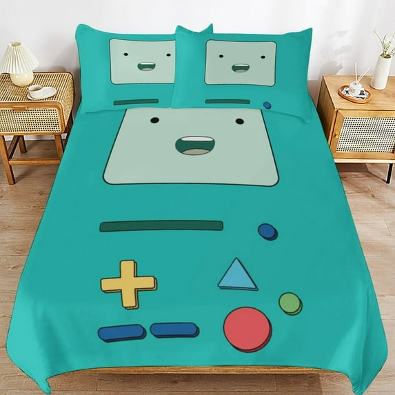 Adventure Time Robot 3 Pieces Bedding Set Double Sided Printing Soft ...
