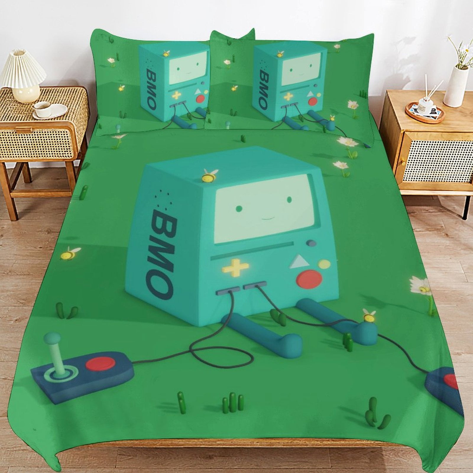 Adventure Time Robot 3 Pieces Bedding Set Double Sided Printing Soft ...