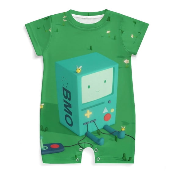 Adventure Time Robot Baby One-Piece Rompers Summer Short Sleeve Outfit ...