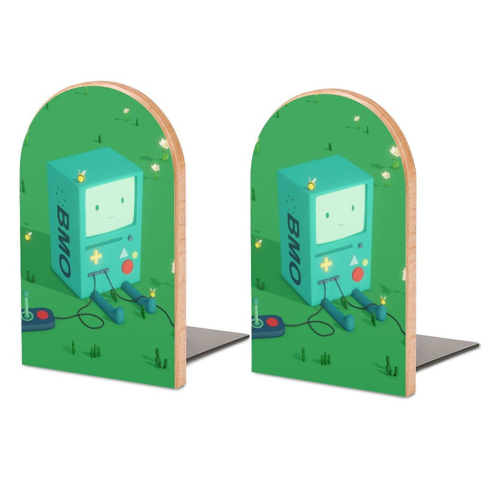 Adventure Time Robot Bookends Wood Book Divider Decor Shelves Non-Skid ...