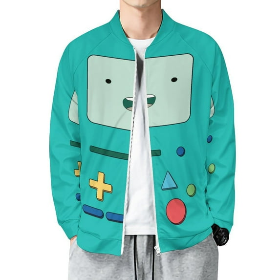 Adventure Time Robot Fashion Jacket Mens Windbreaker Coat Lightweight ...