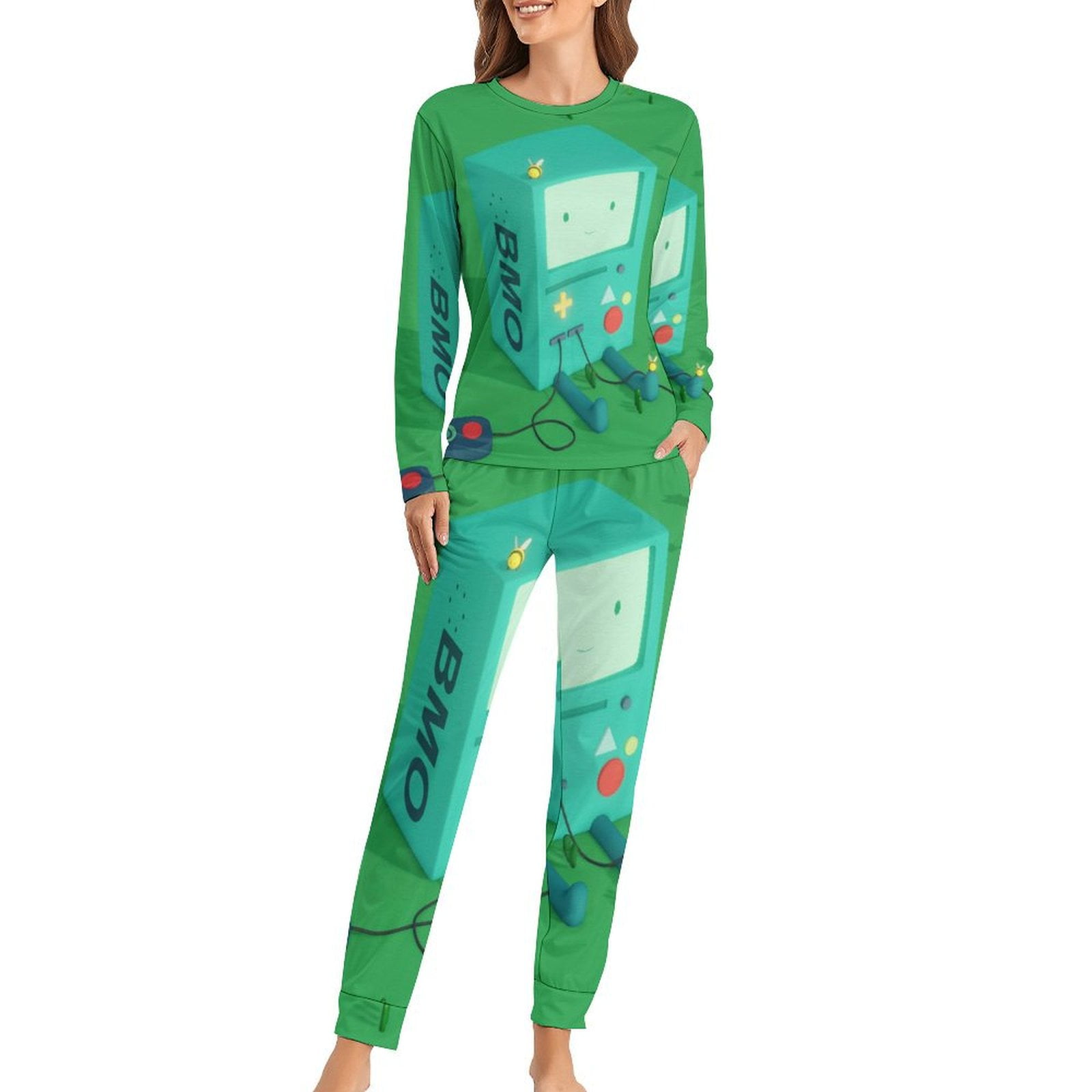 Adventure Time Robot Womens Pajama Set Loungewear Cozy Soft House Wear ...