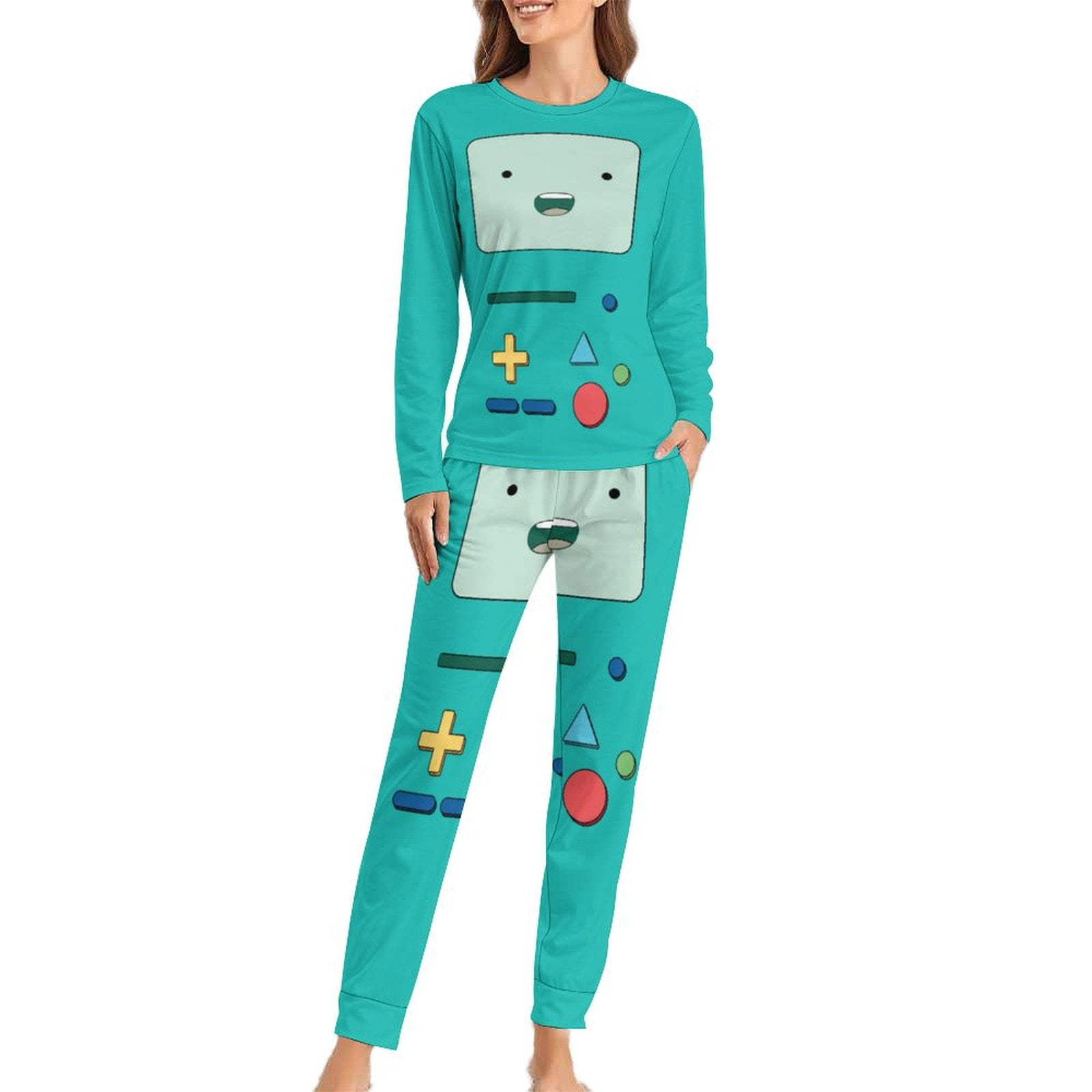 Adventure Time Robot Womens Pajama Set Loungewear Cozy Soft House Wear ...