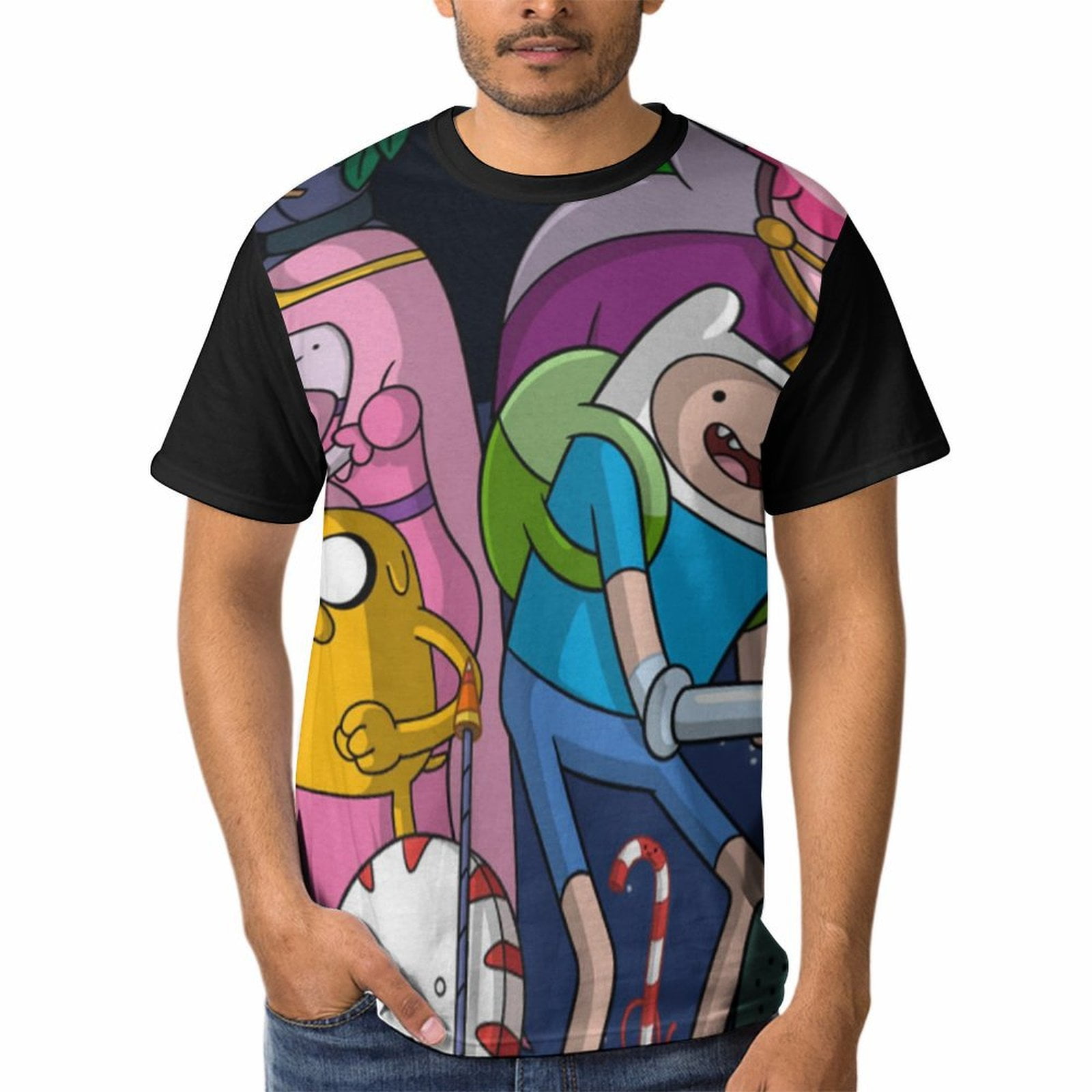 Adventure Time Shirts Men's Short Sleeve Printed T-Shirt Graphic ...