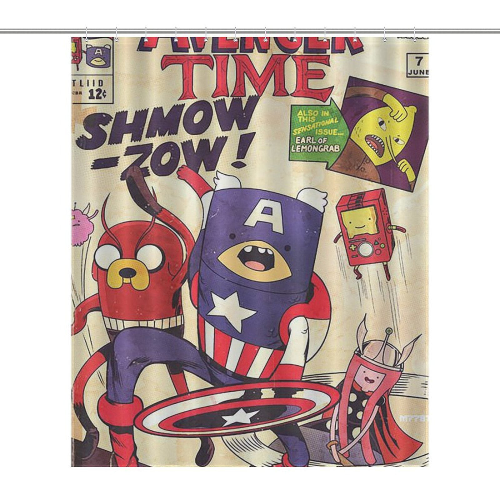 Adventure Time Shower Curtain Cute Room Decor Adventure Time Merch ...
