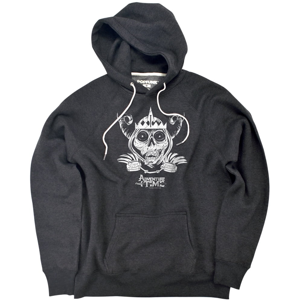Adventure Time Skull Face Unisex Adult Slim Fit Pull-Over Heather ...