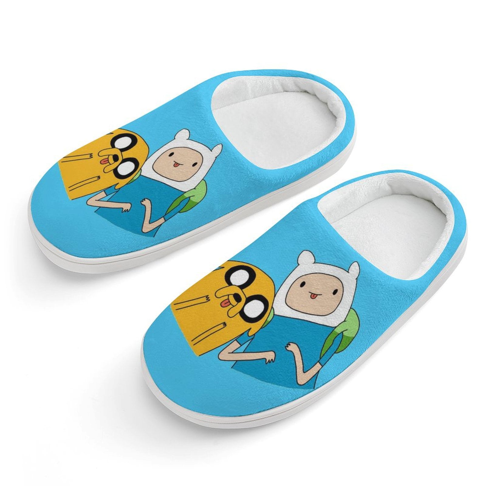 Adventure Time Soft Plush Slippers for Boys Girls Winter Warm Cotton ...