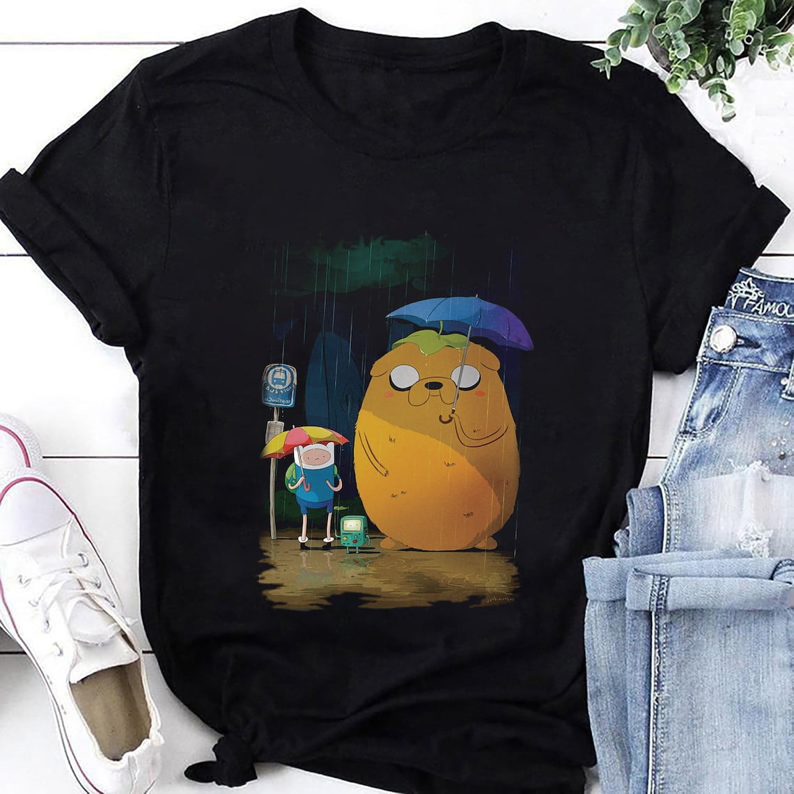 Adventure Time Spirited Away In The Rain T-Shirt, Adventure Time Shirt ...