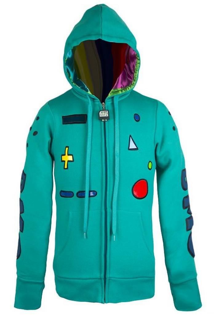 Adventure Time Standby Beemo Costume Zip Up Hoodie Sweatshirt | XL ...