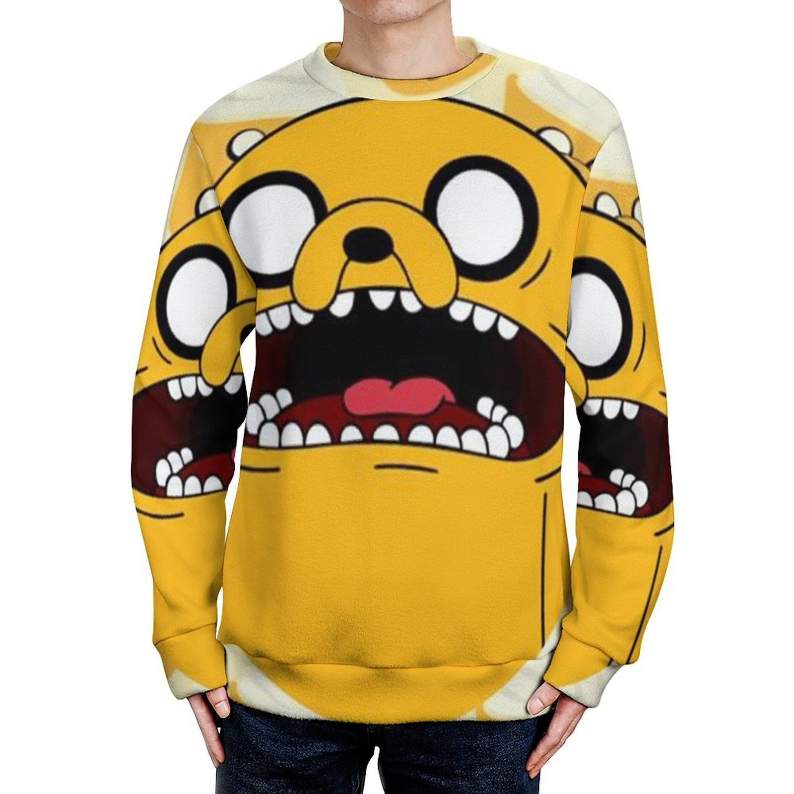 Adventure Time Unisex Sweater Long Sleeve Round Neck Pullover Jumper ...