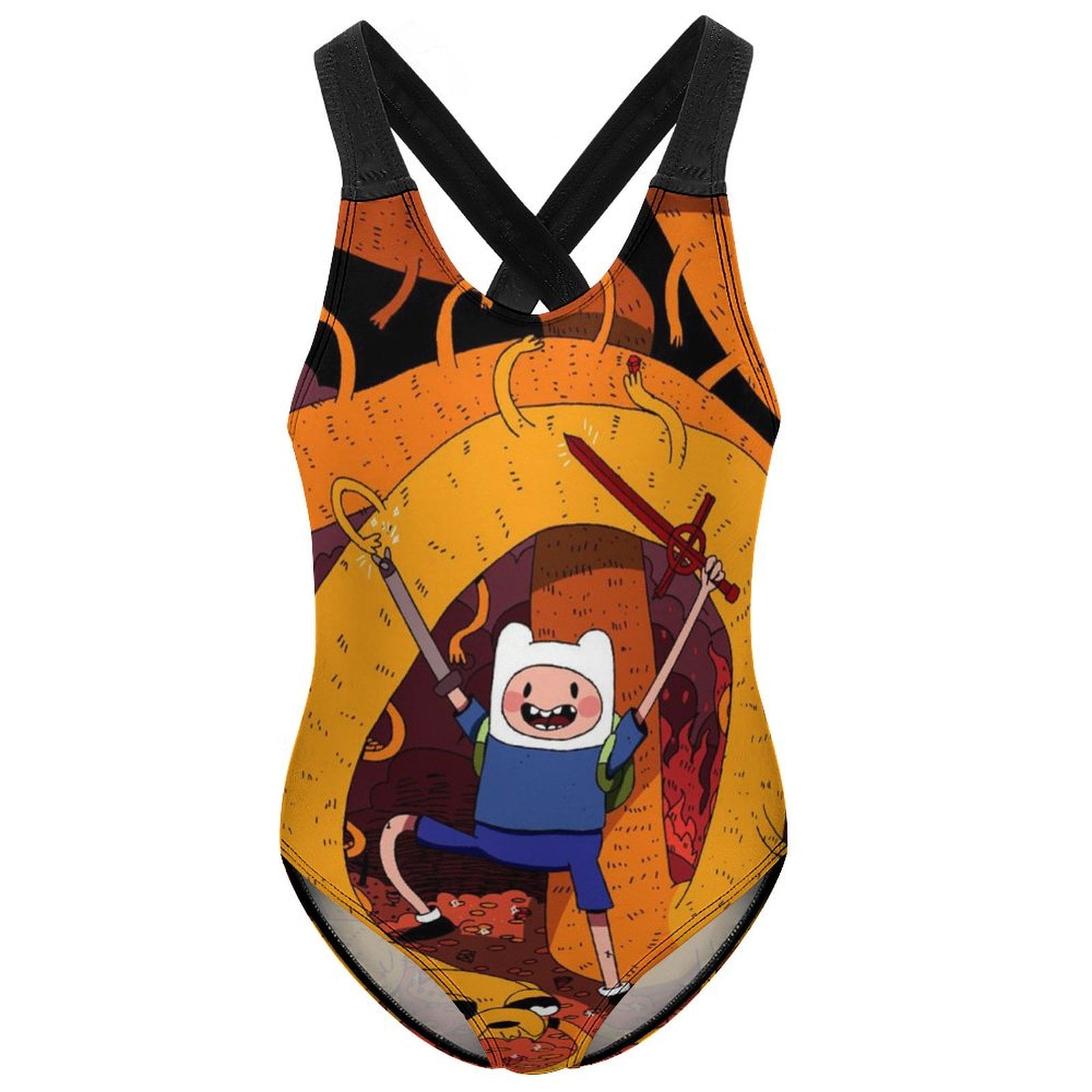 Adventure Time Swimwear Kids' One-Piece Swimsuit Quick-Dry Cute Printed ...