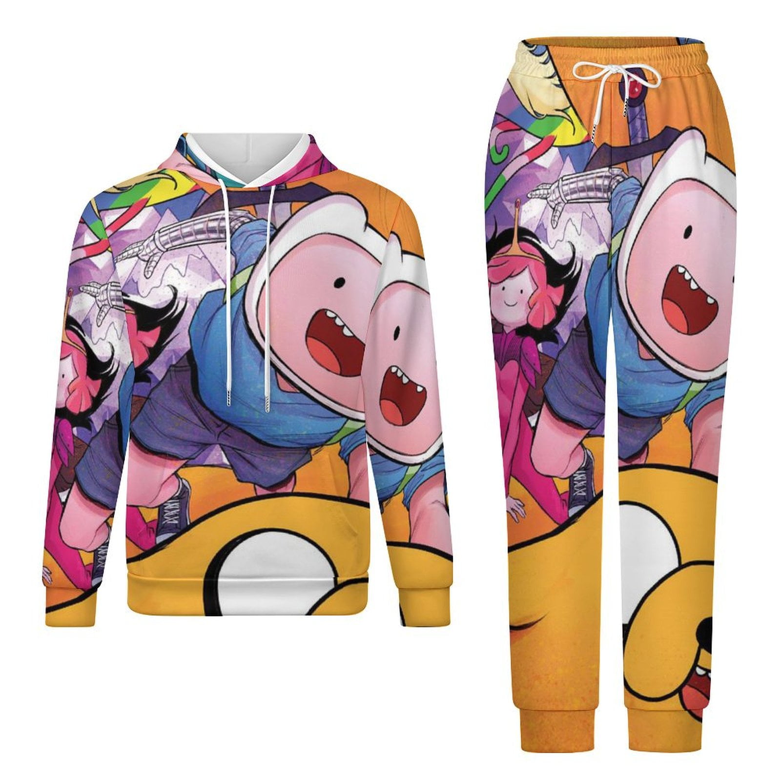 Adventure Time Unisex Adult Sweatsuits Hoodie & Sweatpants Long Sleeve ...
