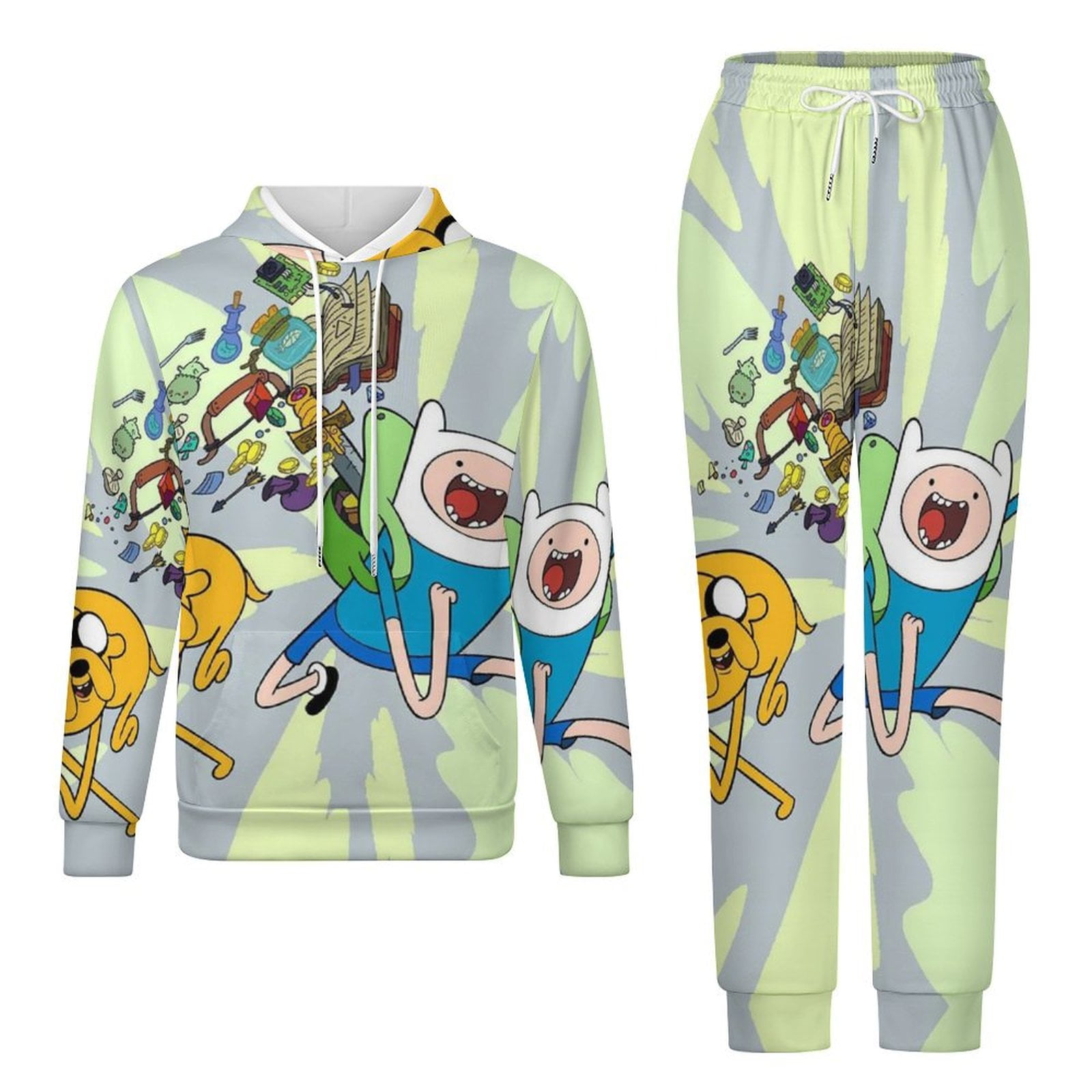 Adventure Time Unisex Adult Sweatsuits Hoodie & Sweatpants Long Sleeve ...