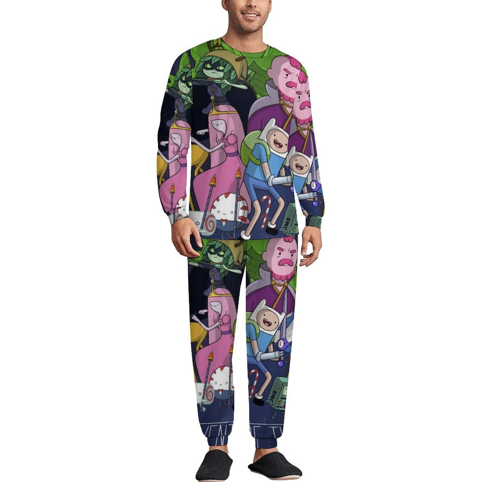 Adventure Time Unisex Adults Round Neck Pajama Set Two Piece Set Pajama ...
