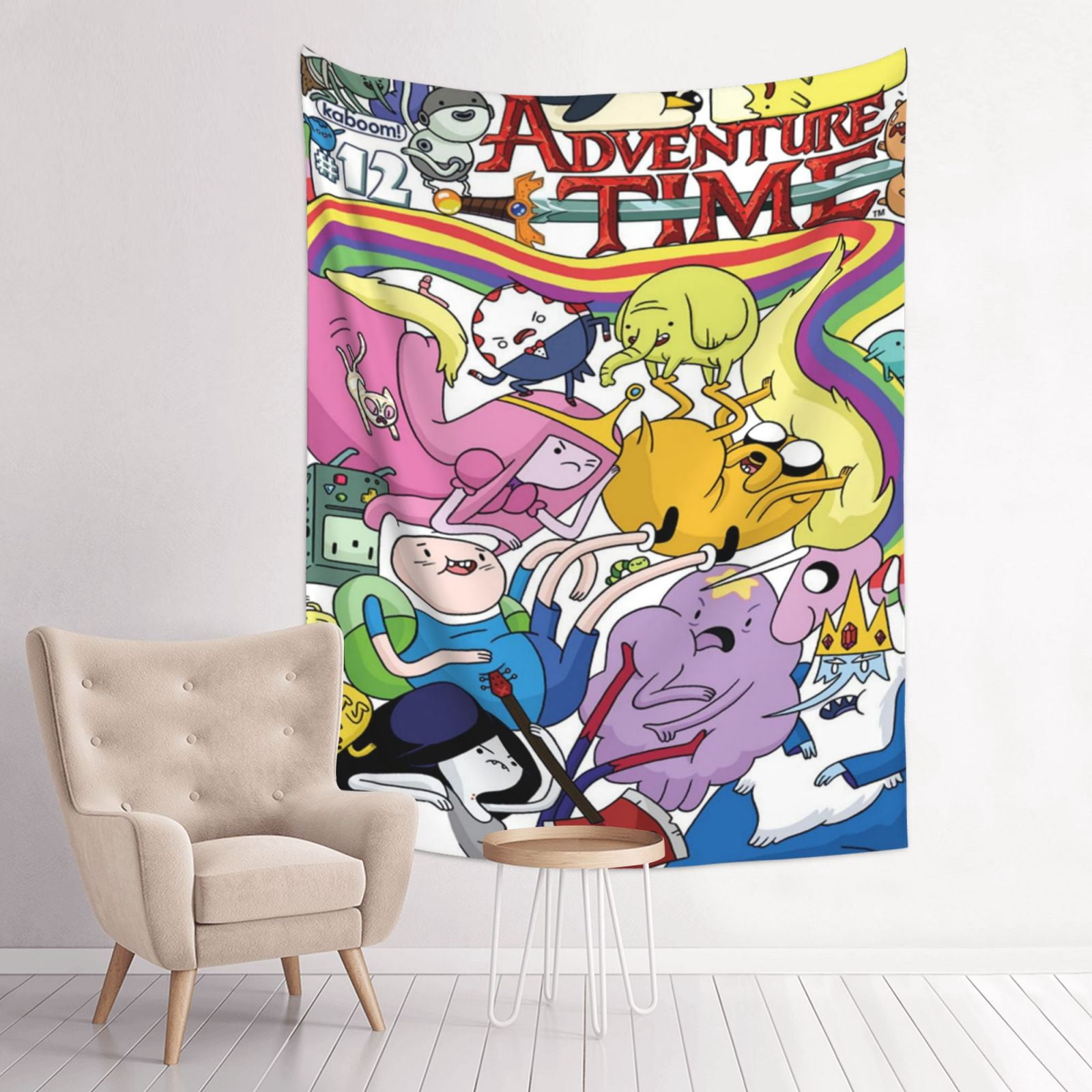 Adventure Time Wall Art Cartoon Tapestry Hanging In Bedroom Living Room ...