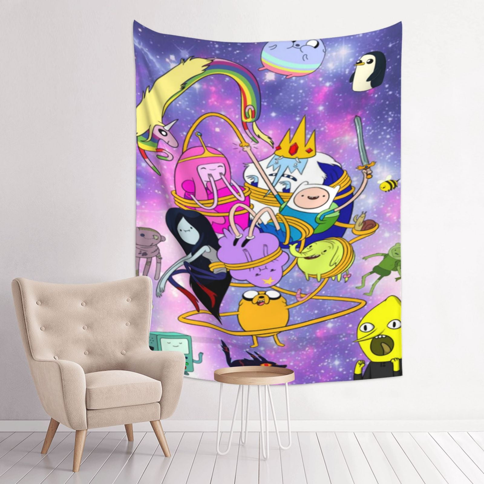 Adventure Time Wall Art Cartoon Tapestry Hanging In Bedroom Living Room ...