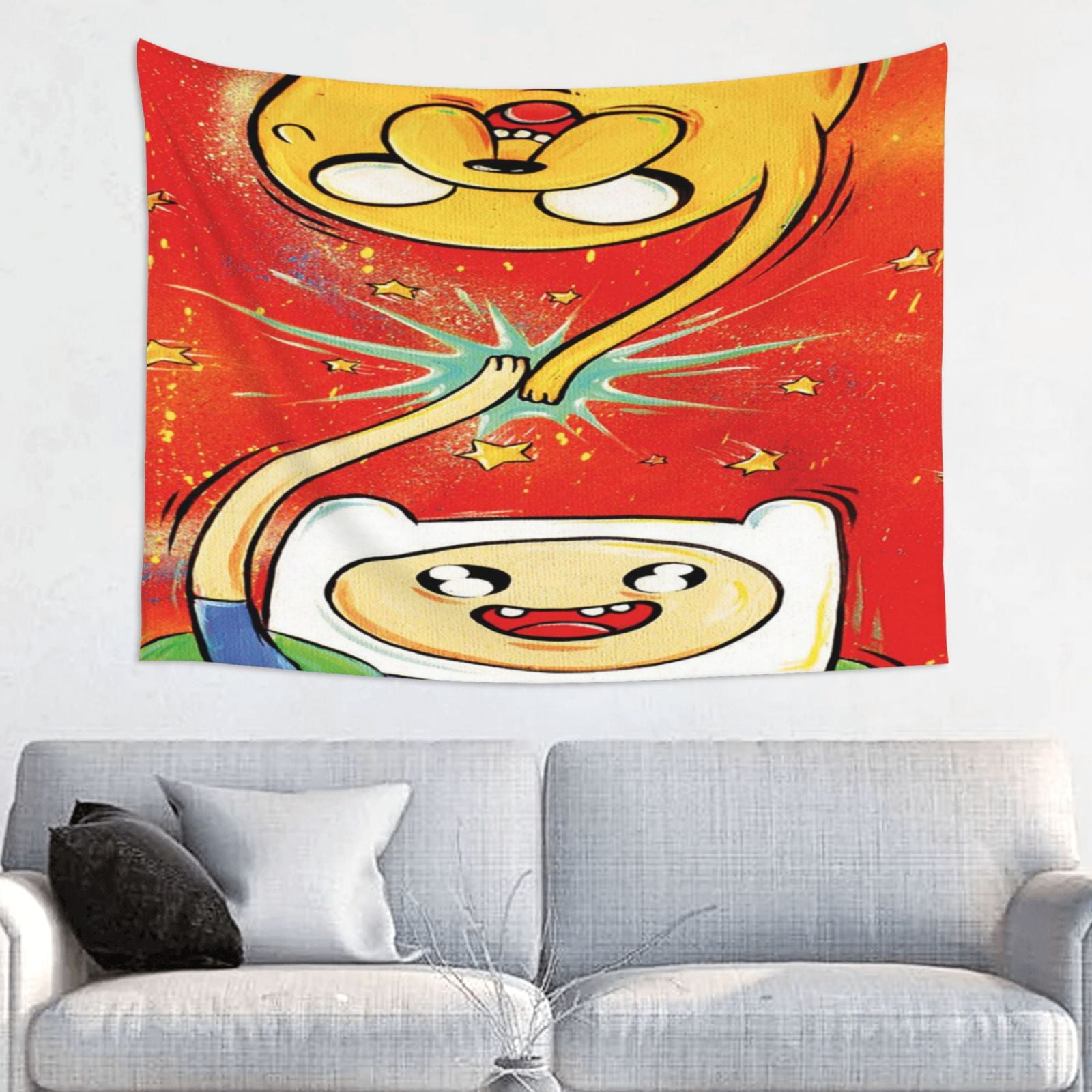 Adventure Time Wall Art Cartoon Tapestry Hanging In Bedroom Living Room ...
