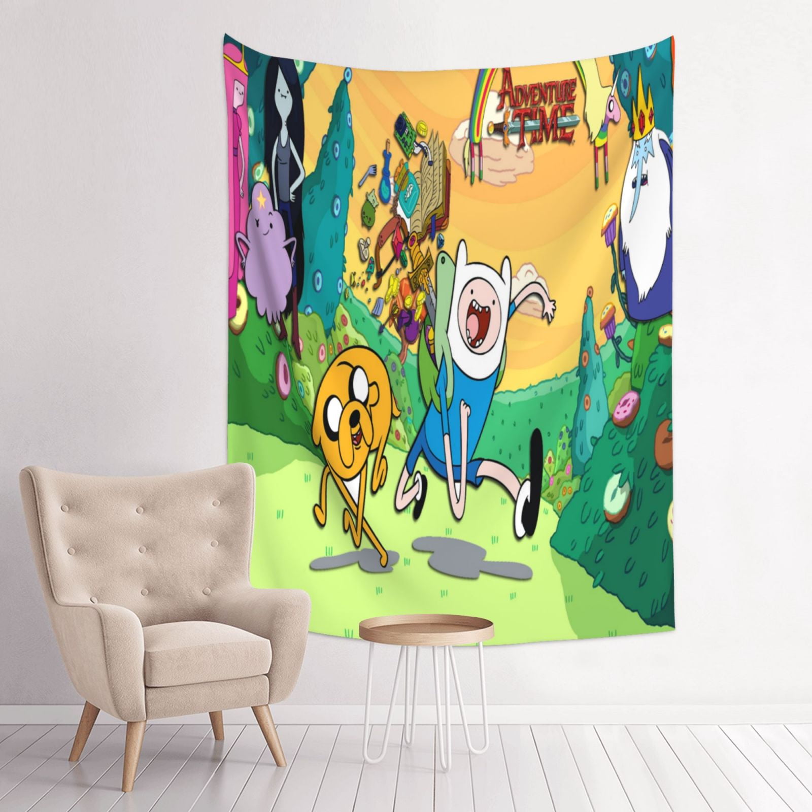 Adventure Time Wall Art Cartoon Tapestry Hanging In Bedroom Living Room ...