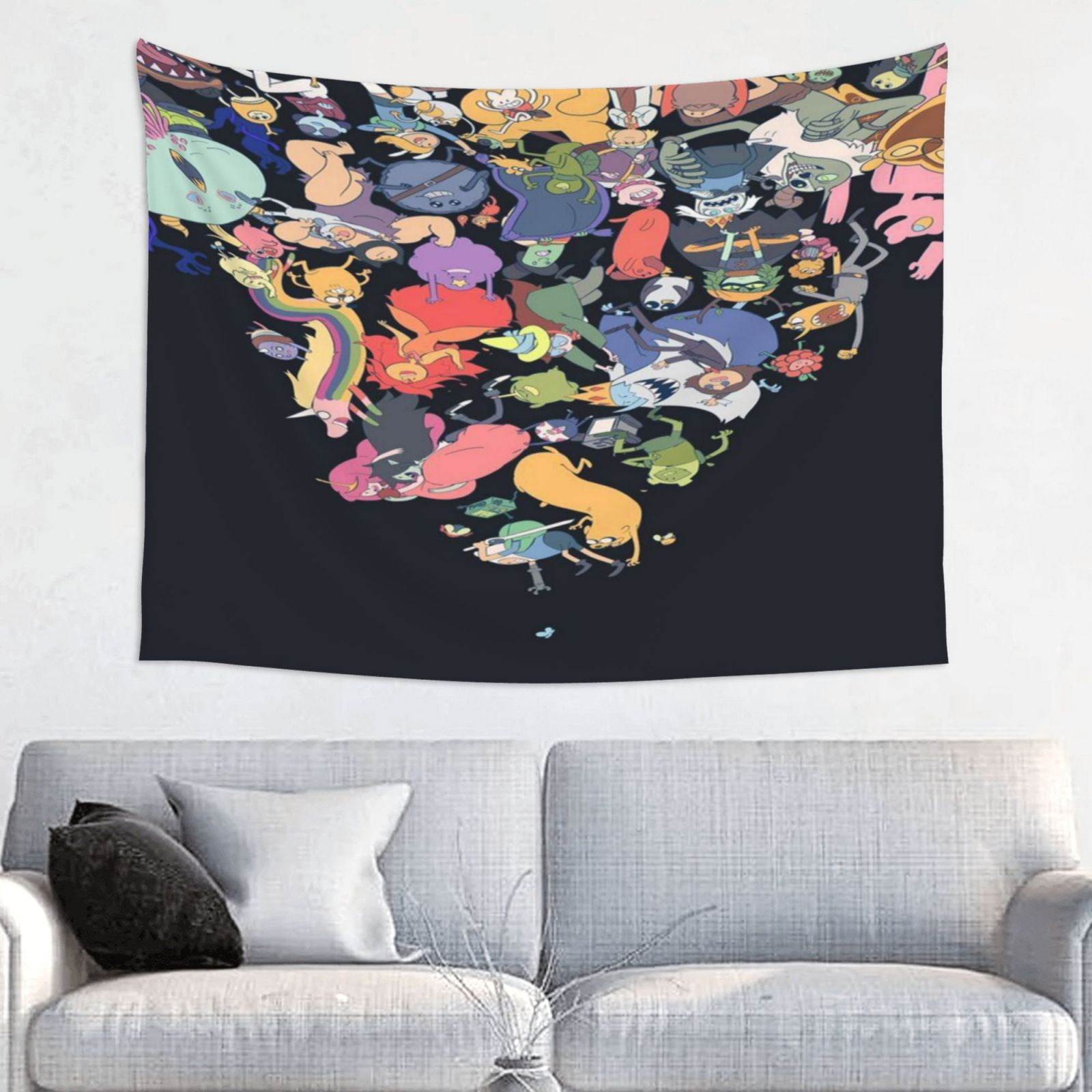 Adventure Time Wall Art Cartoon Tapestry Hanging In Bedroom Living Room ...