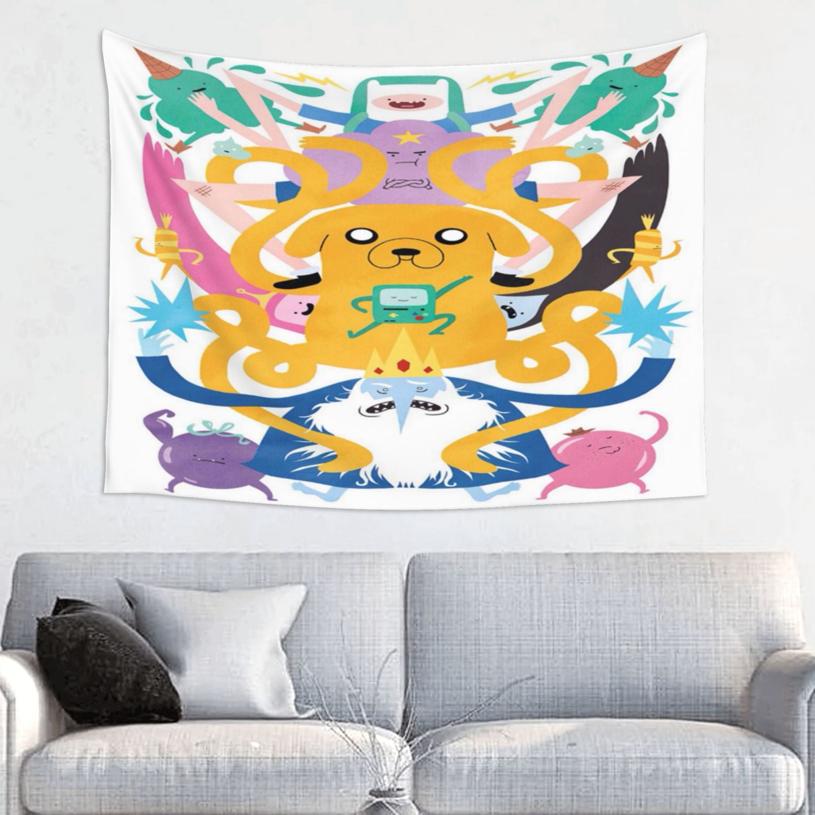 Adventure Time Wall Art Cartoon Tapestry Hanging In Bedroom Living Room ...