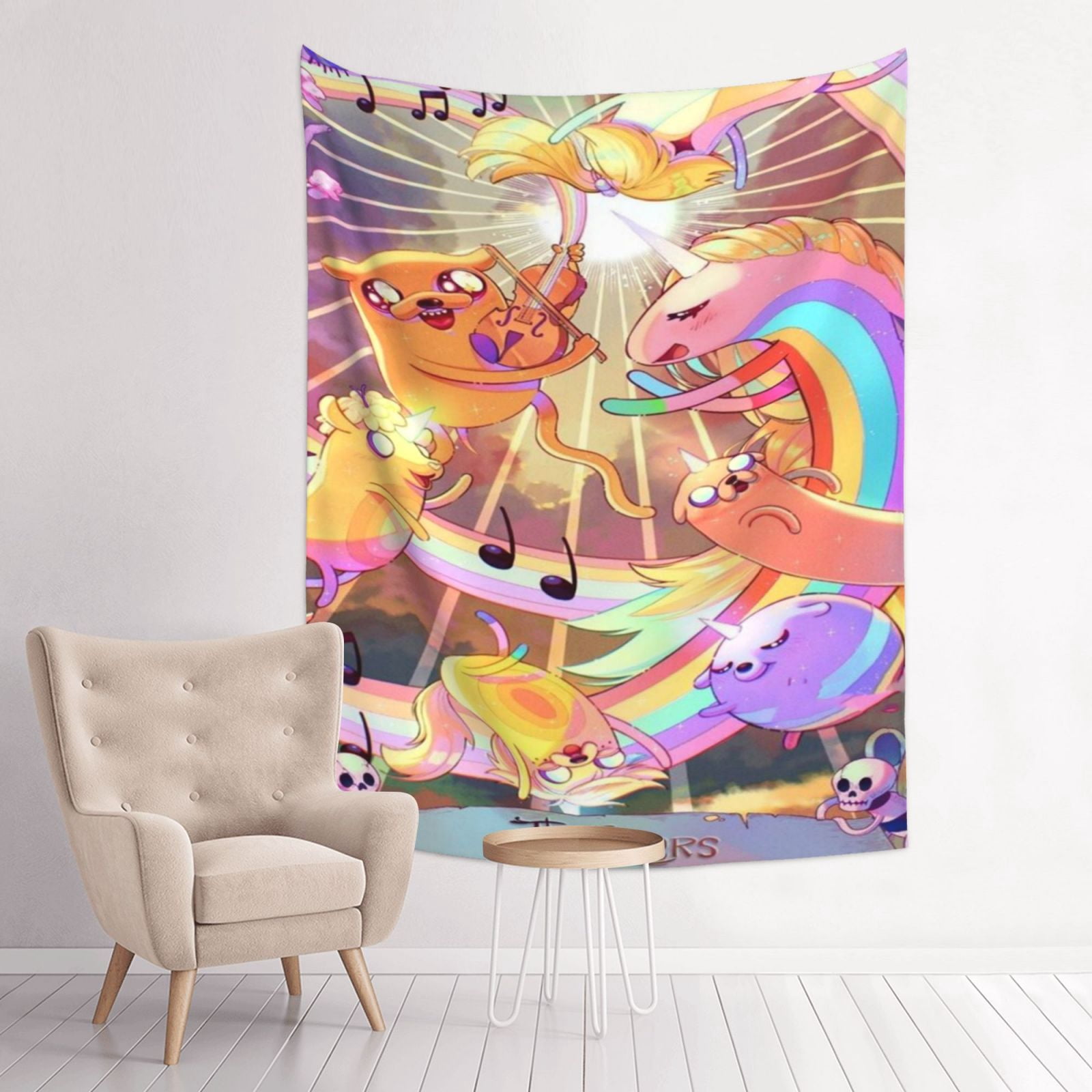 Adventure Time Wall Art Cartoon Tapestry Hanging In Bedroom Living Room ...