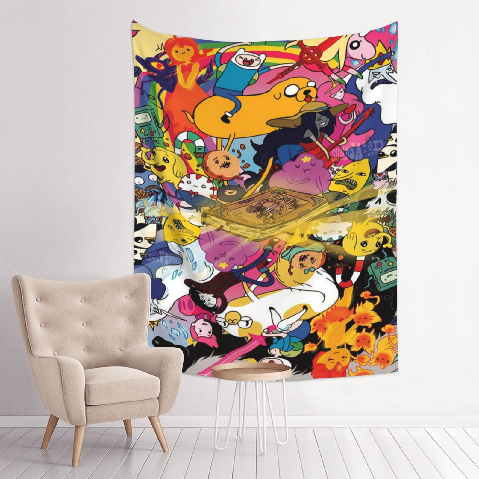 Adventure Time Wall Art Cartoon Tapestry Hanging In Bedroom Living Room ...