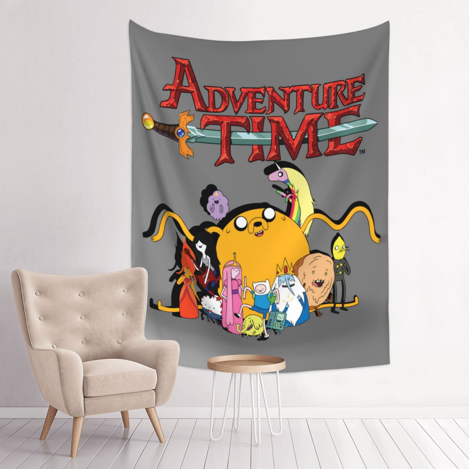 Adventure Time Wall Art Cartoon Tapestry Hanging In Bedroom Living Room ...