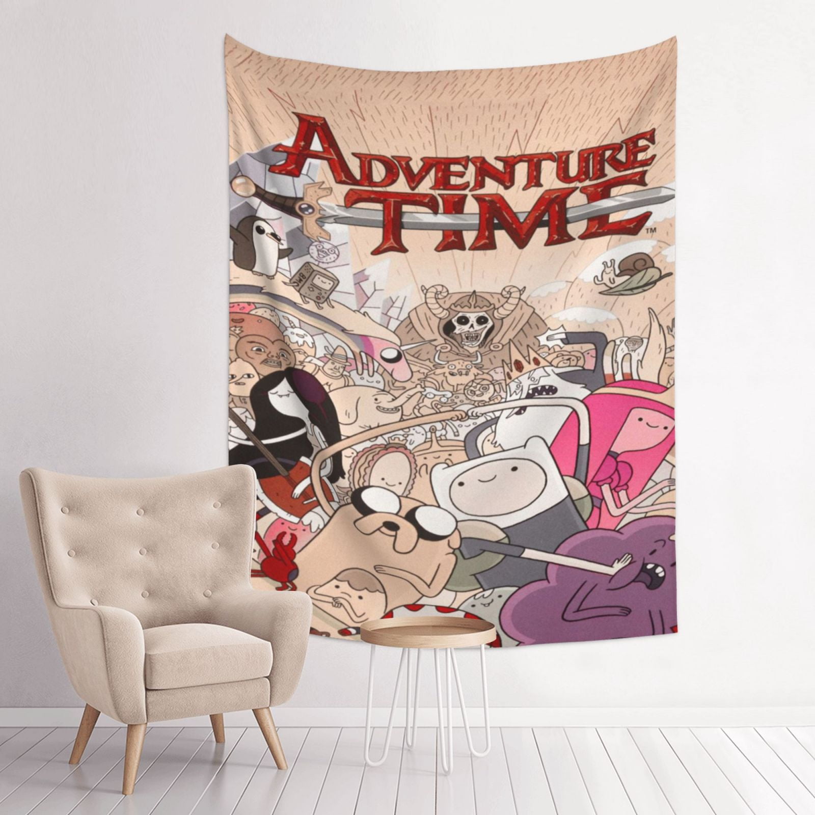 Adventure Time Wall Art Cartoon Tapestry Hanging In Bedroom Living Room ...