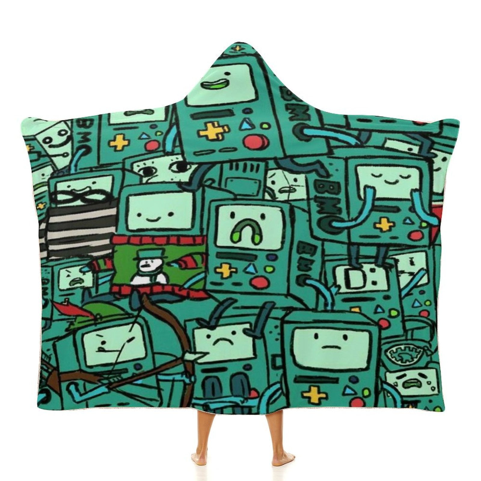 Adventure Time Wearable Blanket Hoodie Throw Blanket Robe Cloak Blanket ...