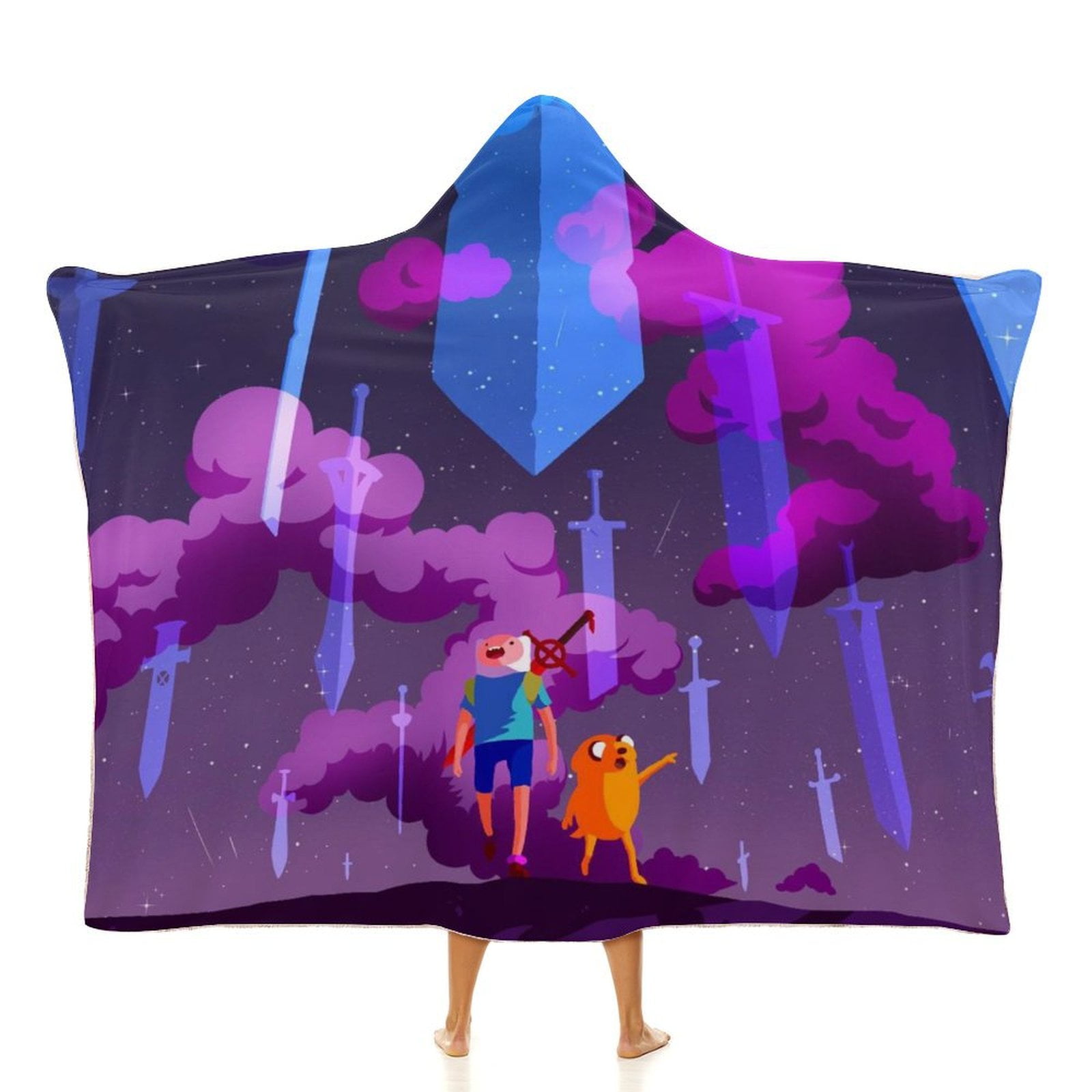 Adventure Time Wearable Blanket Hoodie Throw Blanket Robe Cloak Blanket ...