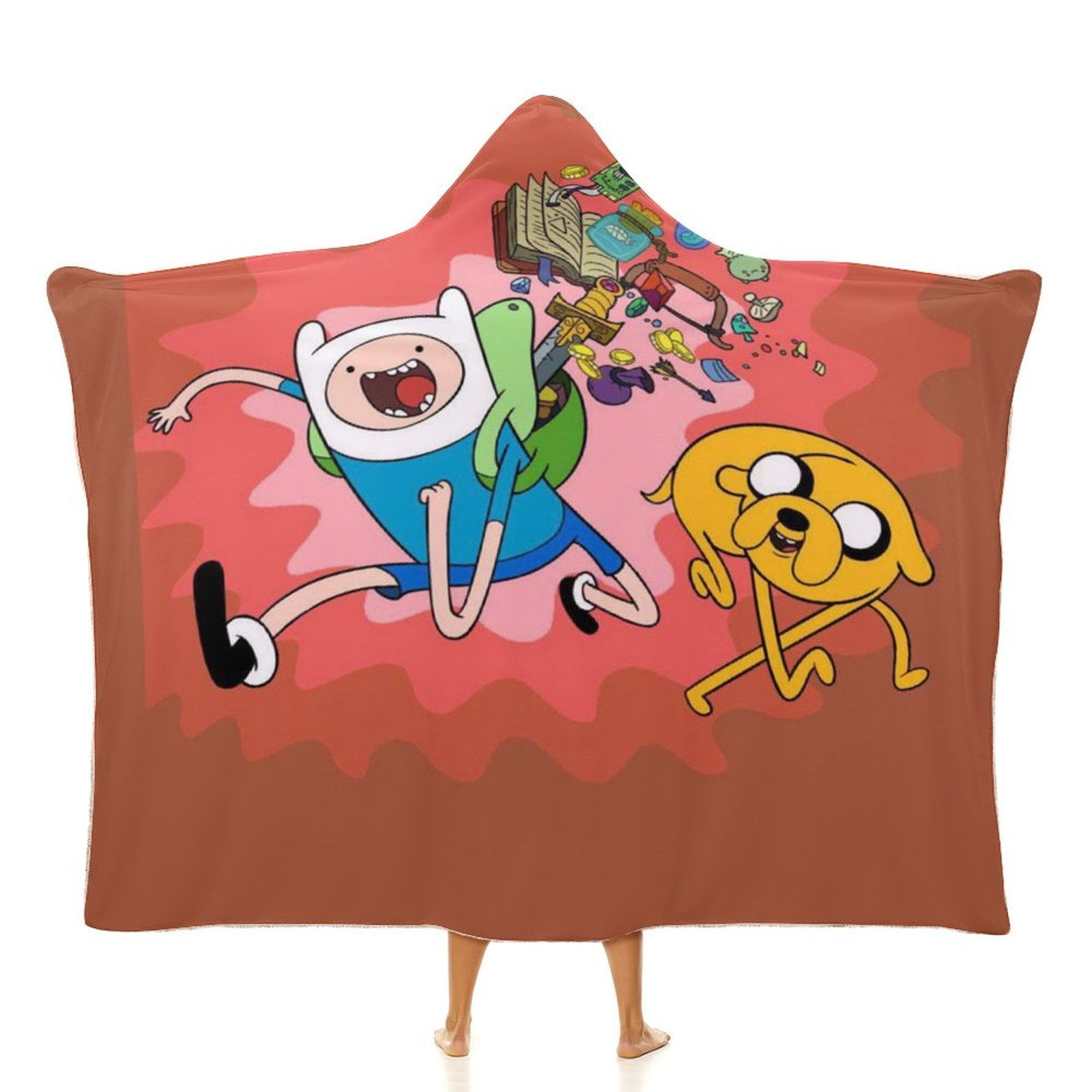 Adventure Time Wearable Blanket Hoodie Throw Blanket Robe Cloak Blanket ...