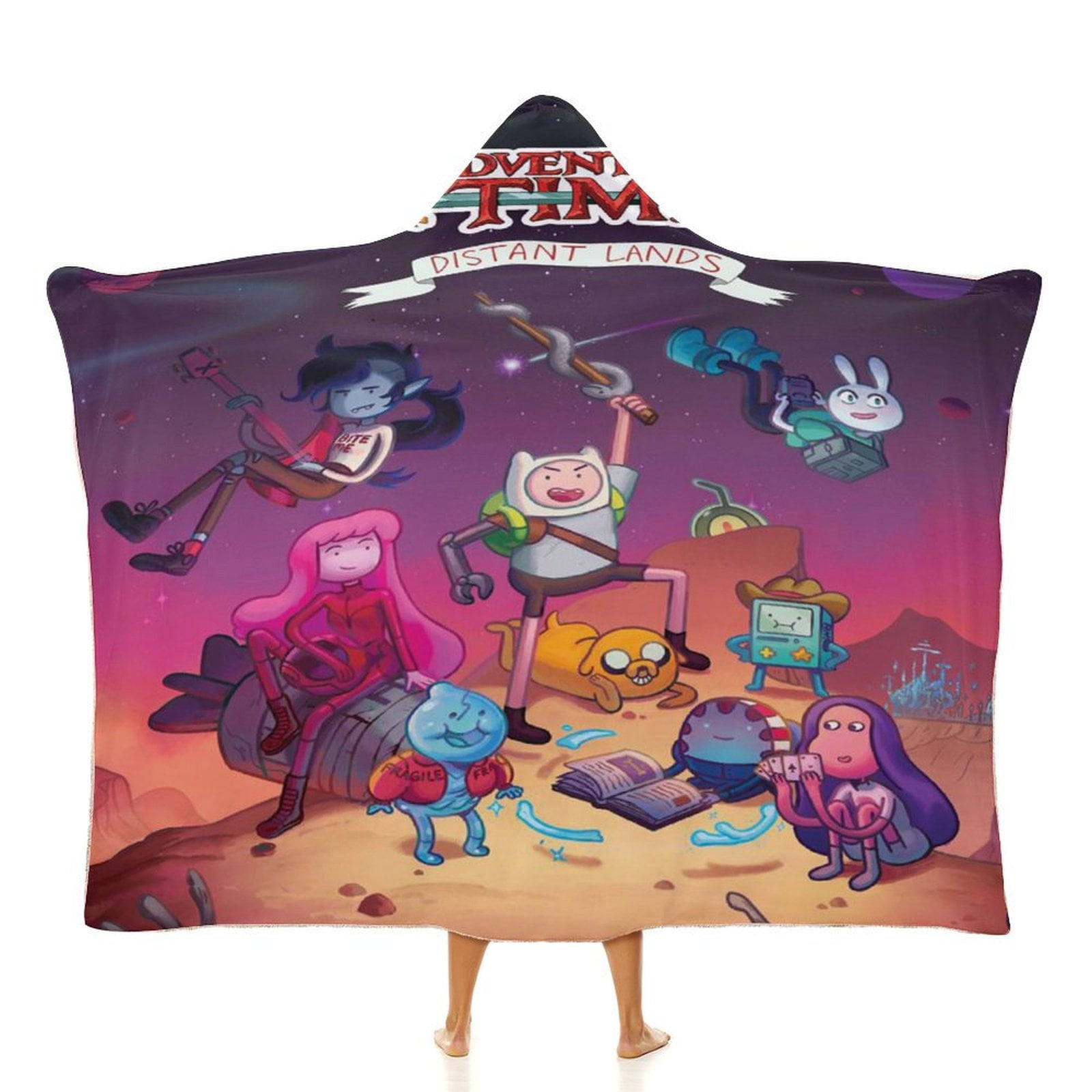 Adventure Time Wearable Blanket Hoodie Throw Blanket Robe Cloak Blanket ...
