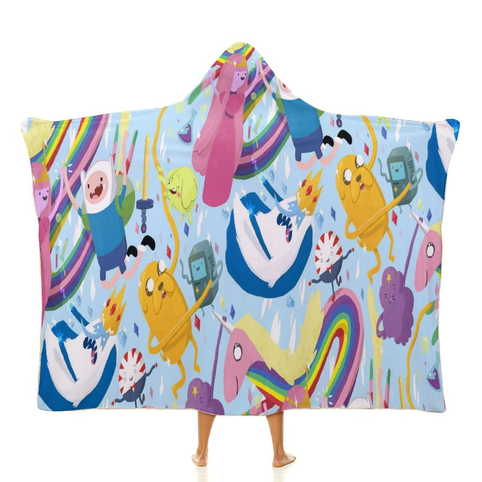 Adventure Time Wearable Blanket Hoodie Throw Blanket Robe Cloak Blanket ...