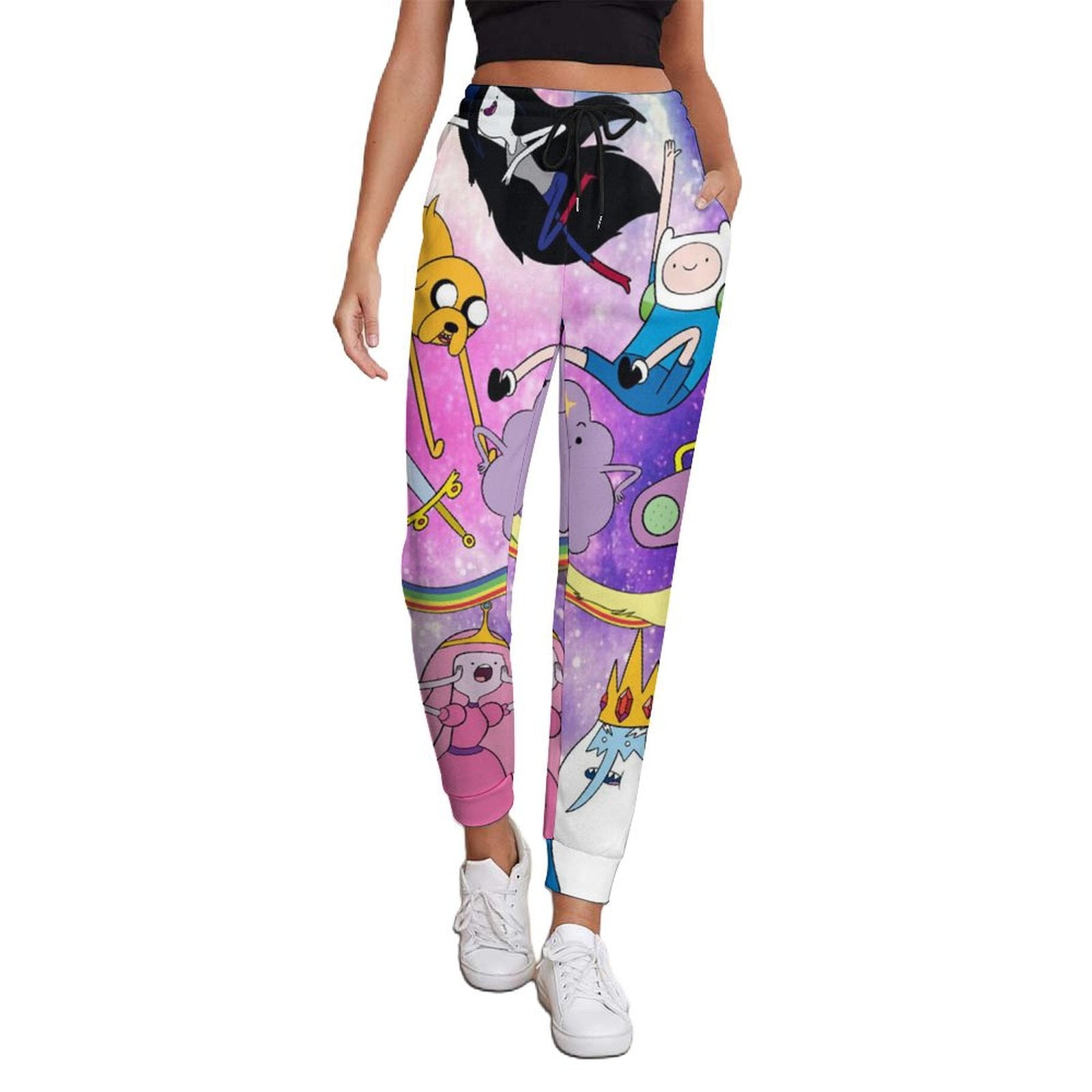 Adventure Time Women's Jogger Track Pants Print Drawstring Lounge ...