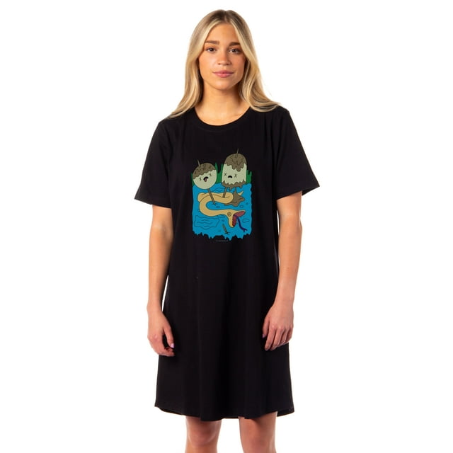 Adventure Time Women's Marceline's Rock Shirt Pajama Dorm Sleep Shirt ...