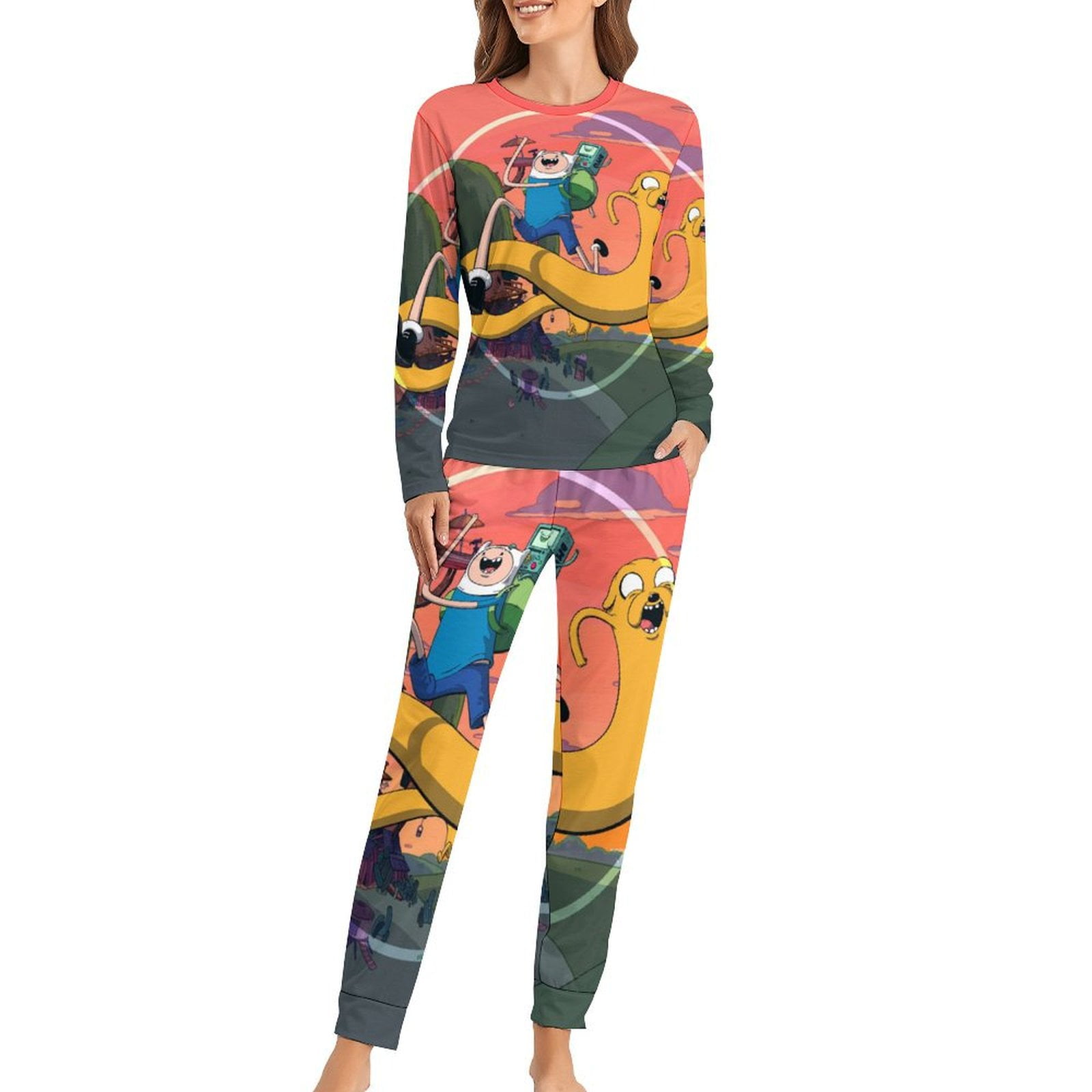Adventure Time Womens Pajama Set Loungewear Cozy Soft House Wear Sets ...