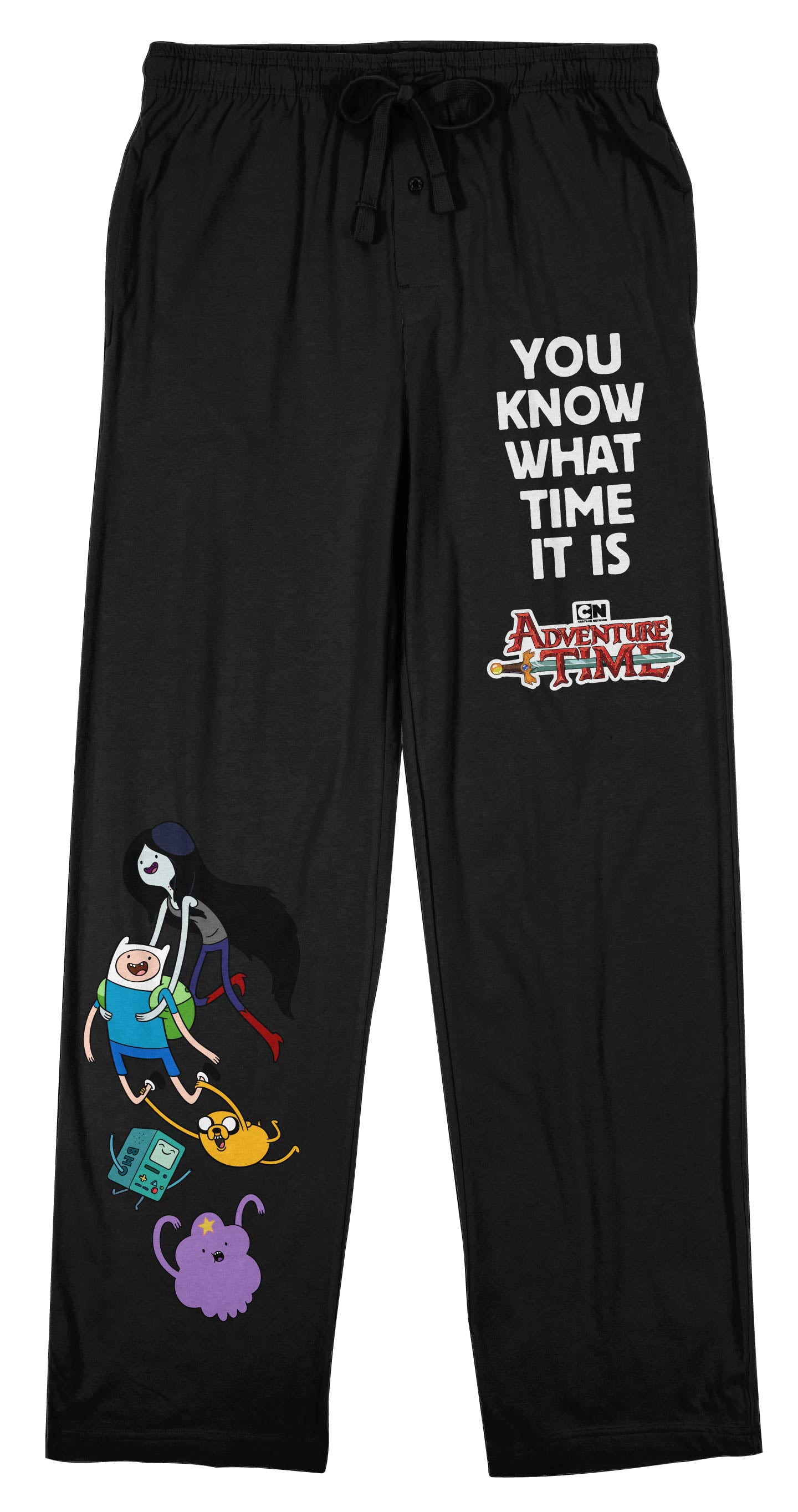 Adventure Time You Know What Time It Is Men s Black Drawstring Sleep