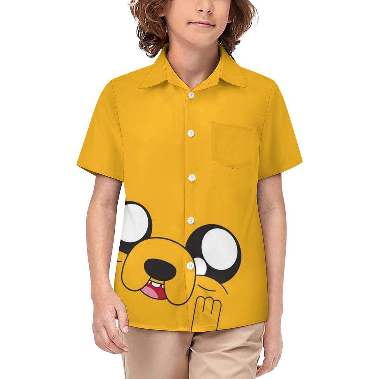 Adventure Time button down shirt boys summer 15-16T - Walmart.com