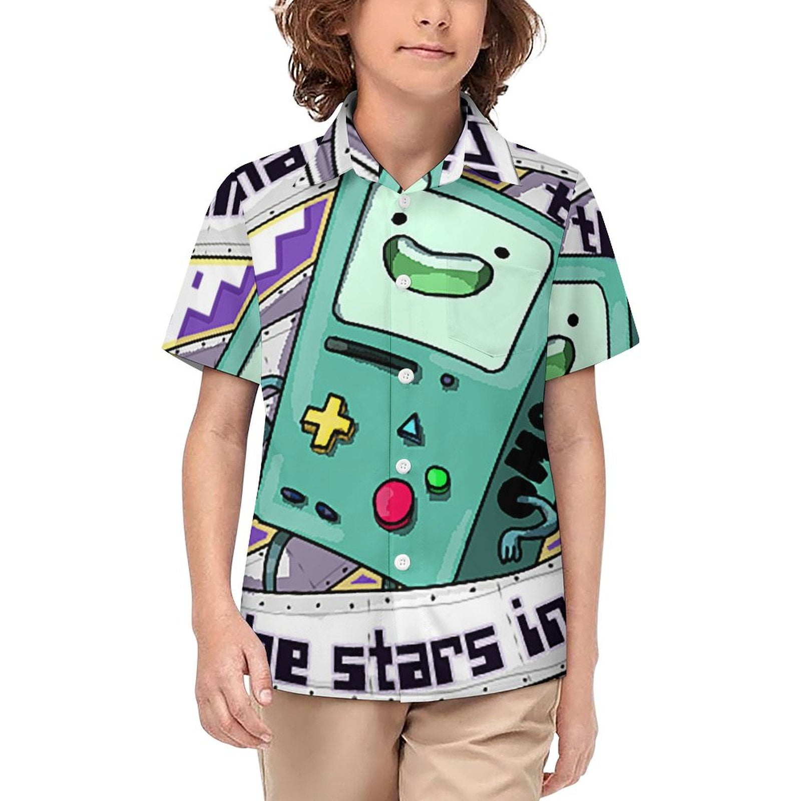 Adventure Time button down shirt boys summer 2T - Walmart.com