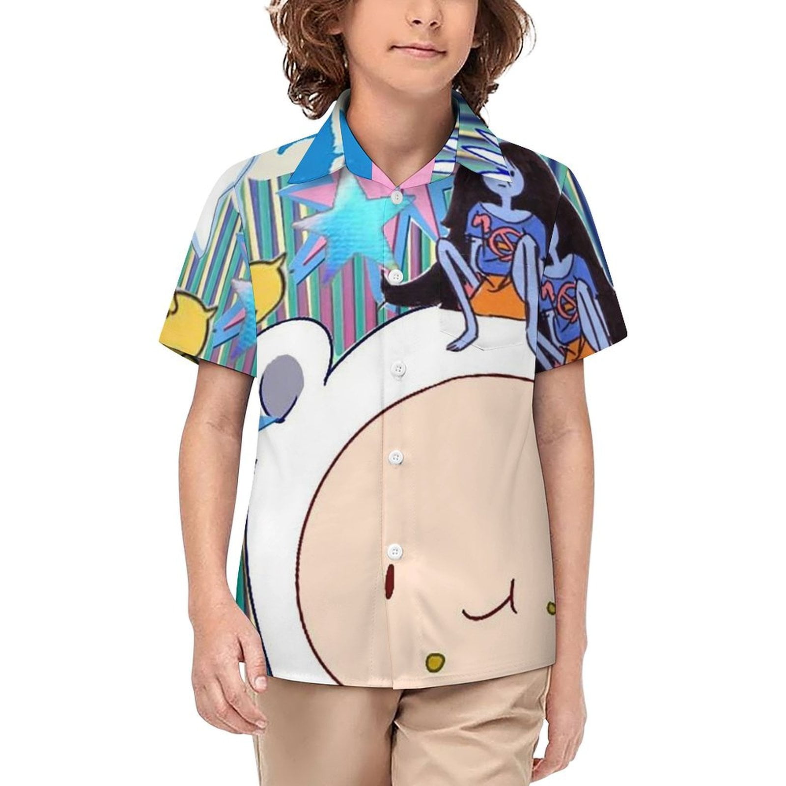 Adventure Time button down shirt boys summer 2T - Walmart.com