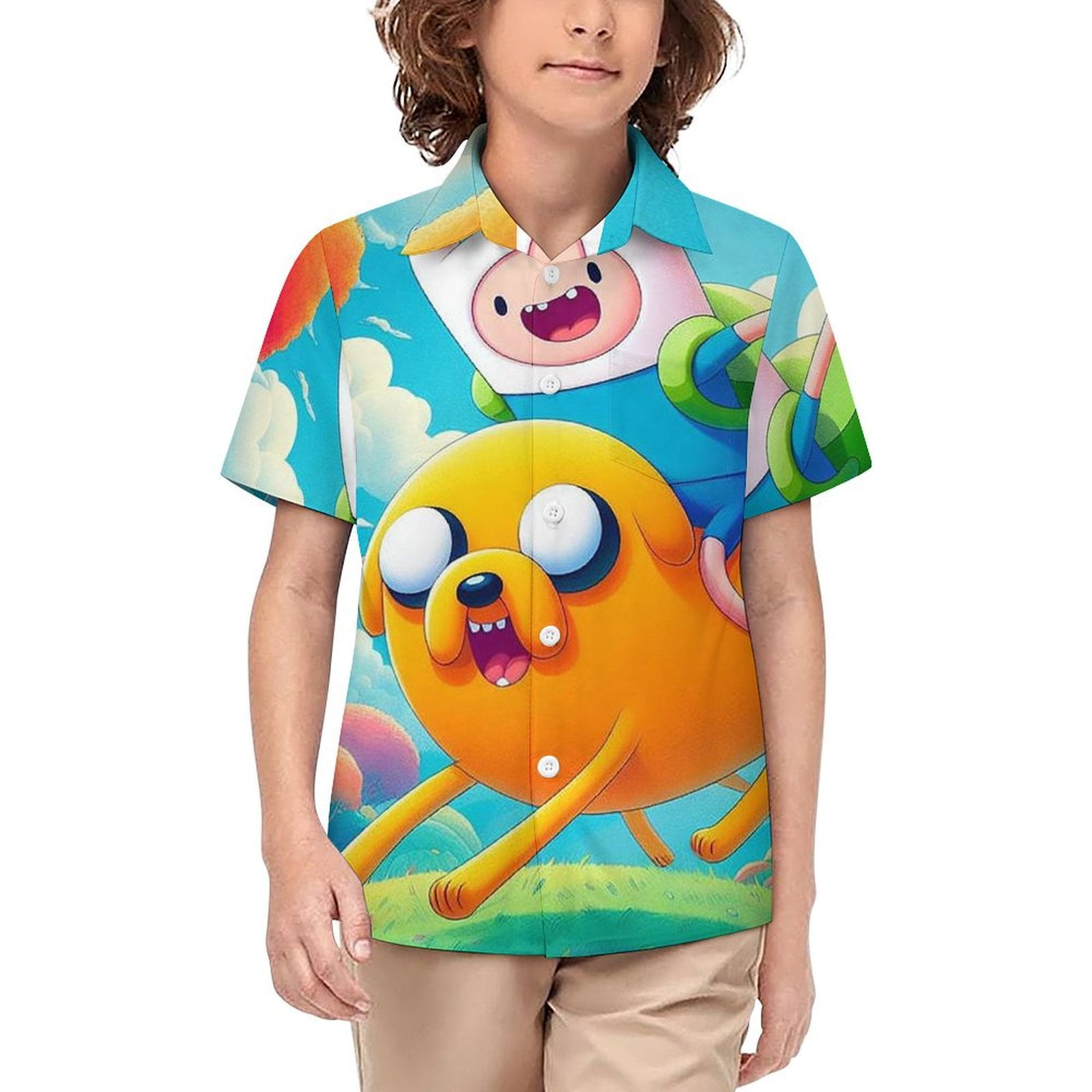 Adventure Time button down shirt boys summer 2T - Walmart.com