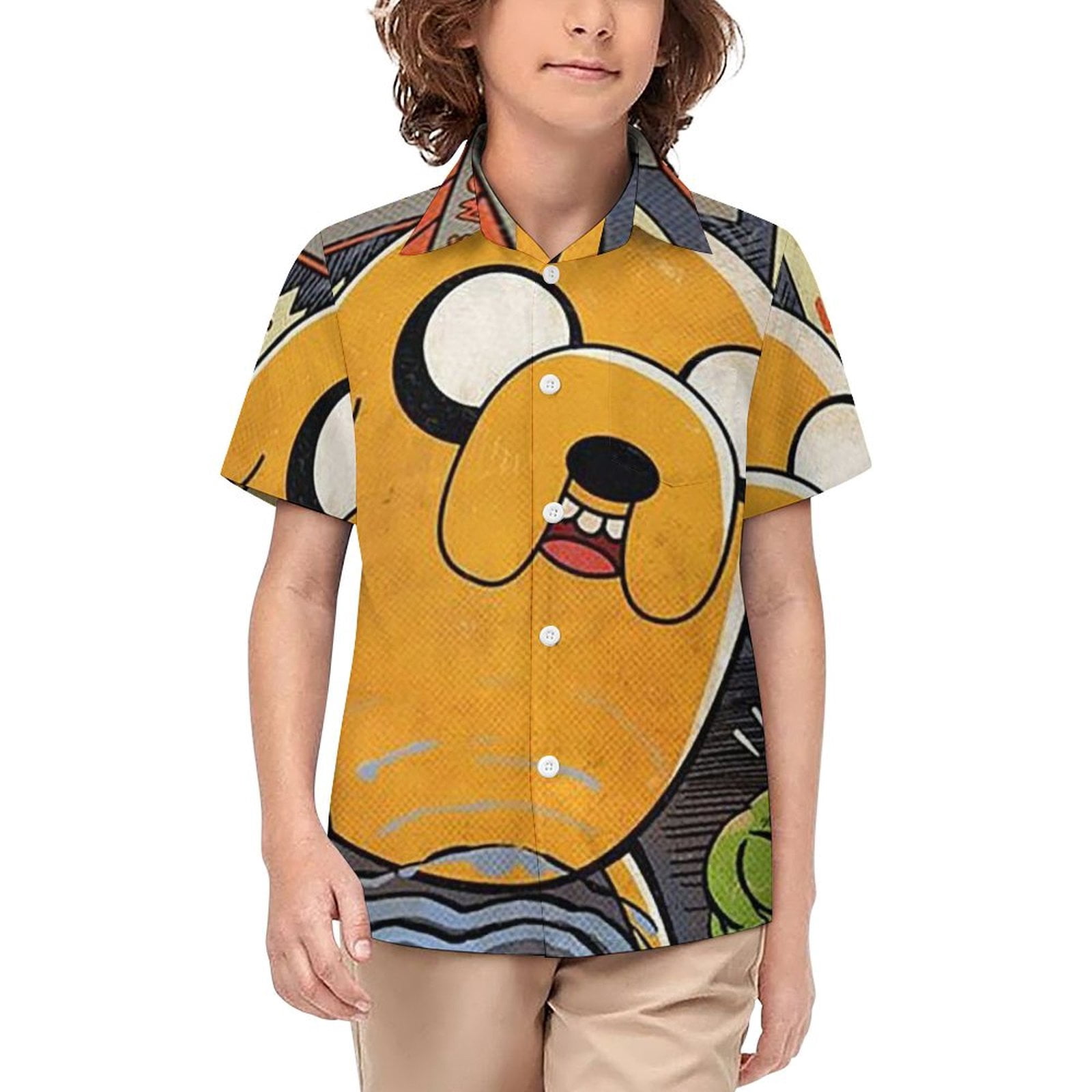 Adventure Time button down shirt boys summer 5-6T - Walmart.com