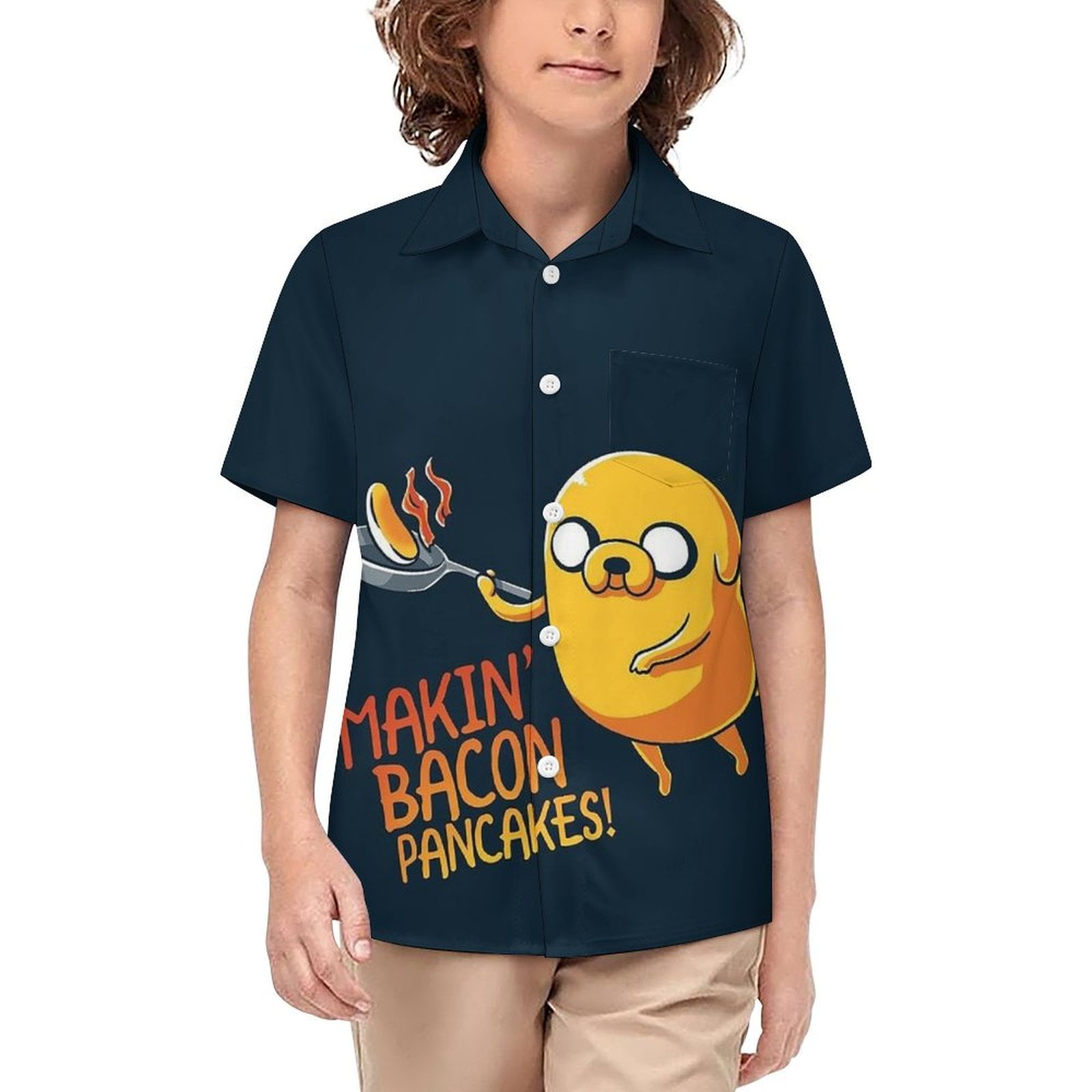 Adventure Time button down shirt boys summer 5-6T - Walmart.com