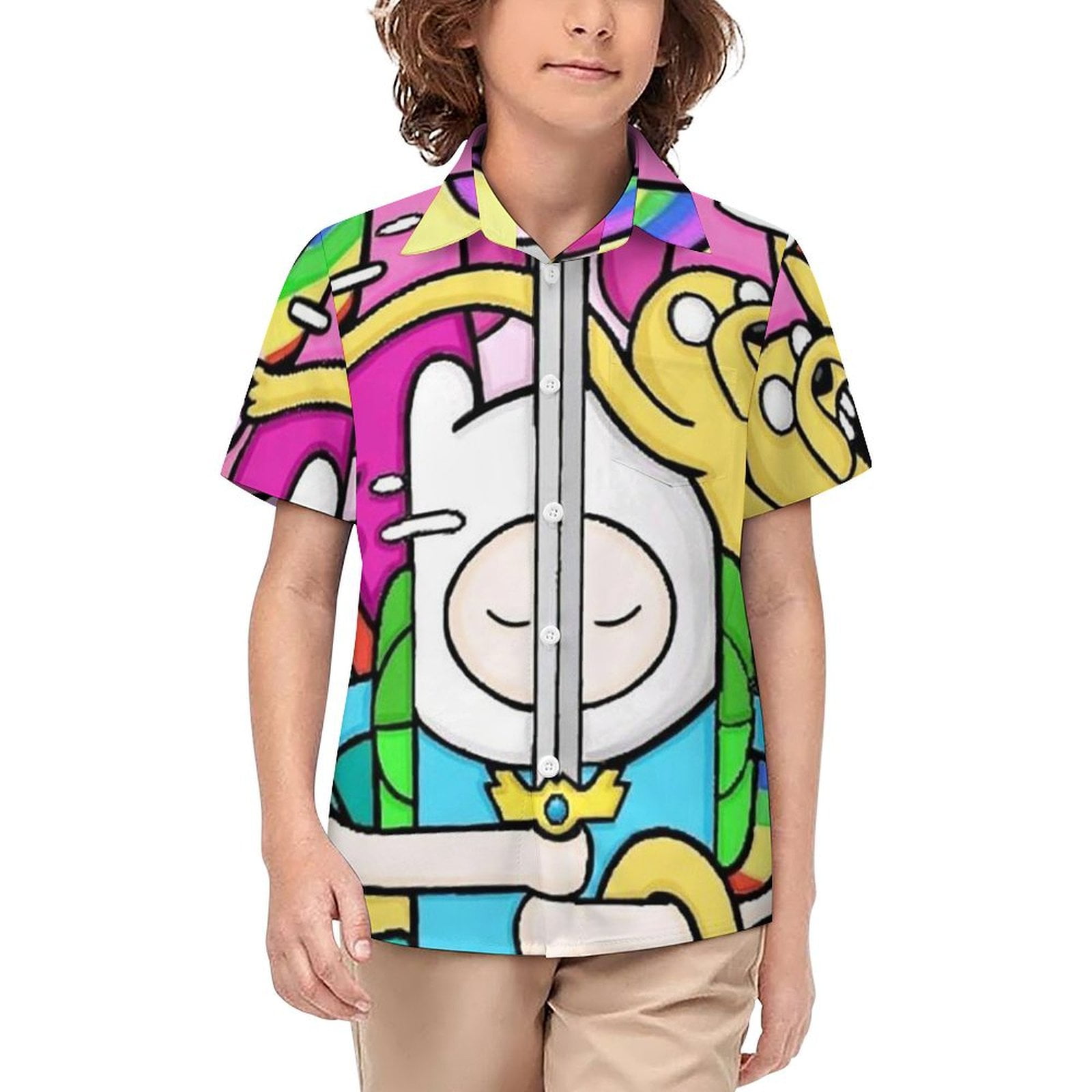 Adventure Time button down shirt boys summer 5-6T - Walmart.com