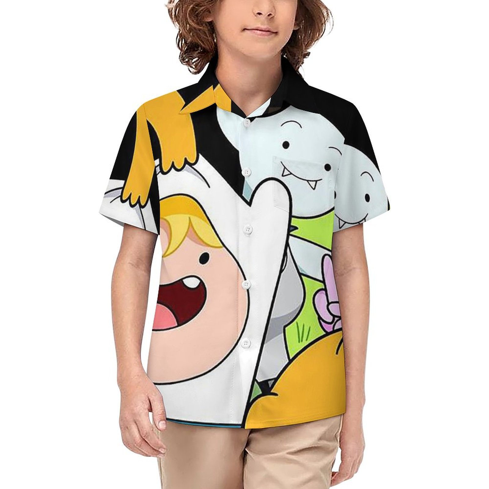 Adventure Time button down shirt boys summer 5-6T - Walmart.com