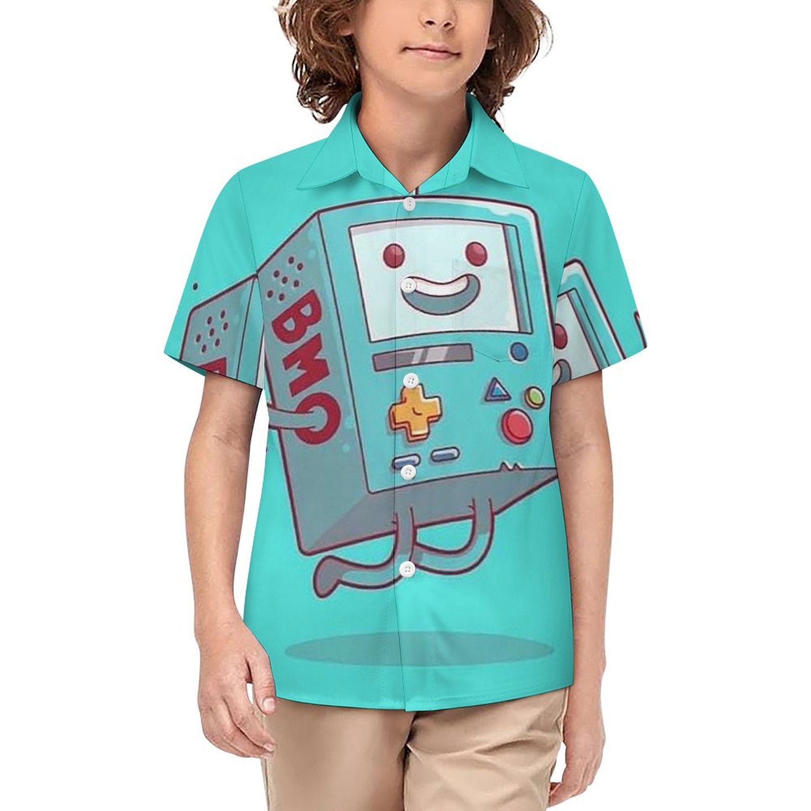 Adventure Time button down shirt boys summer 5-6T - Walmart.com